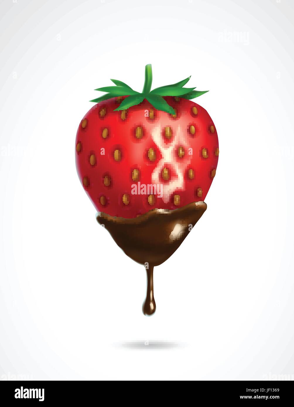 Dipping in chocolate Stock Vector Images - Alamy