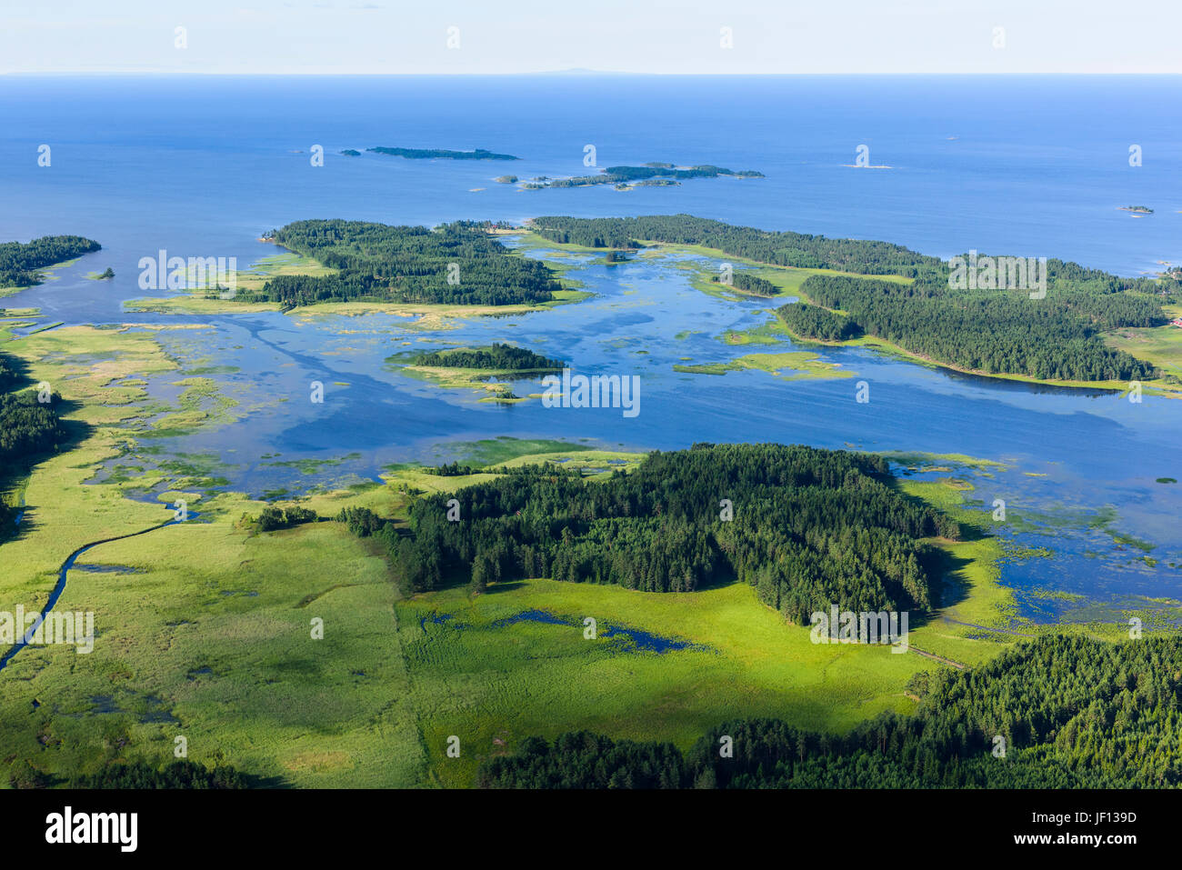 Aerial view of coast Stock Photo - Alamy