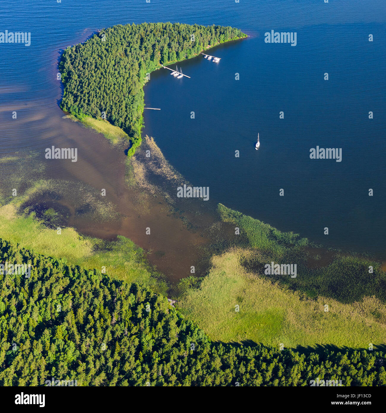 Aerial view of coast Stock Photo - Alamy