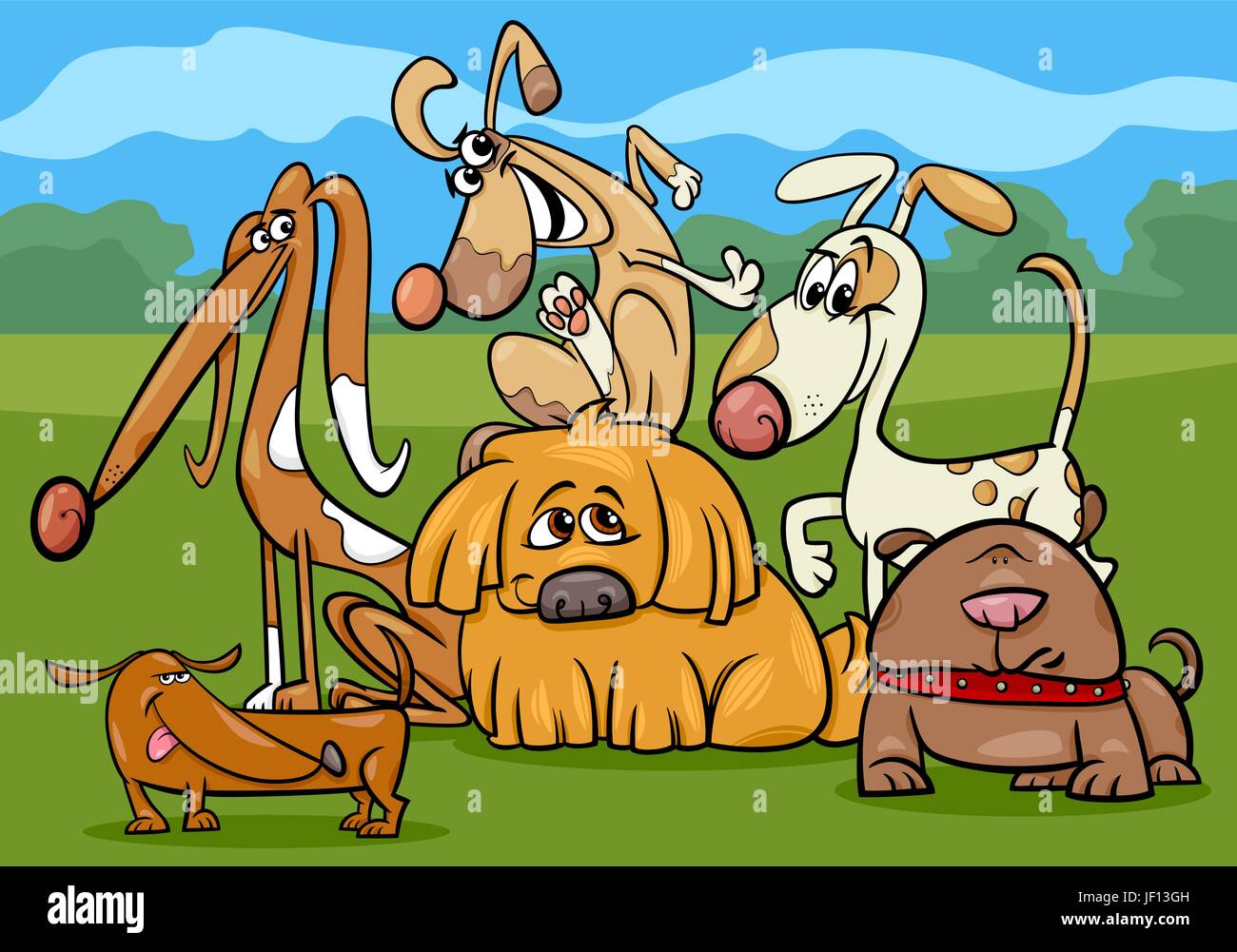 Illustration cartoon comic spring rural hi-res stock photography and ...