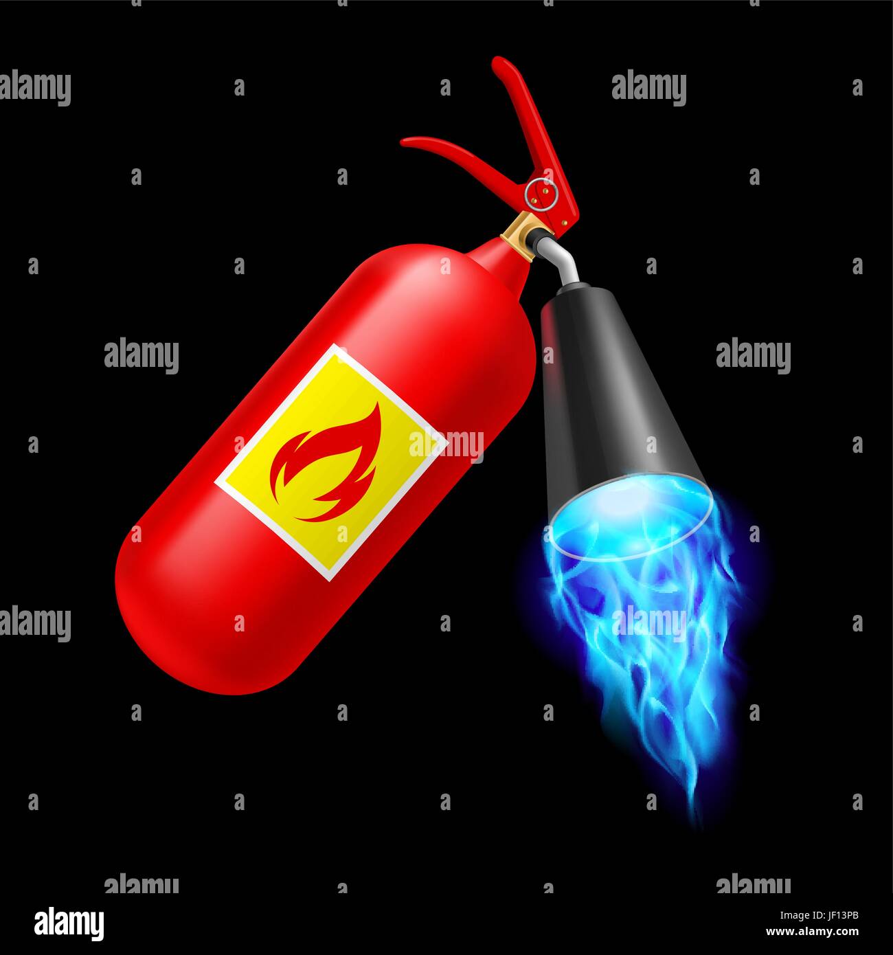 One fire extinguisher on Stock Vector Images - Alamy