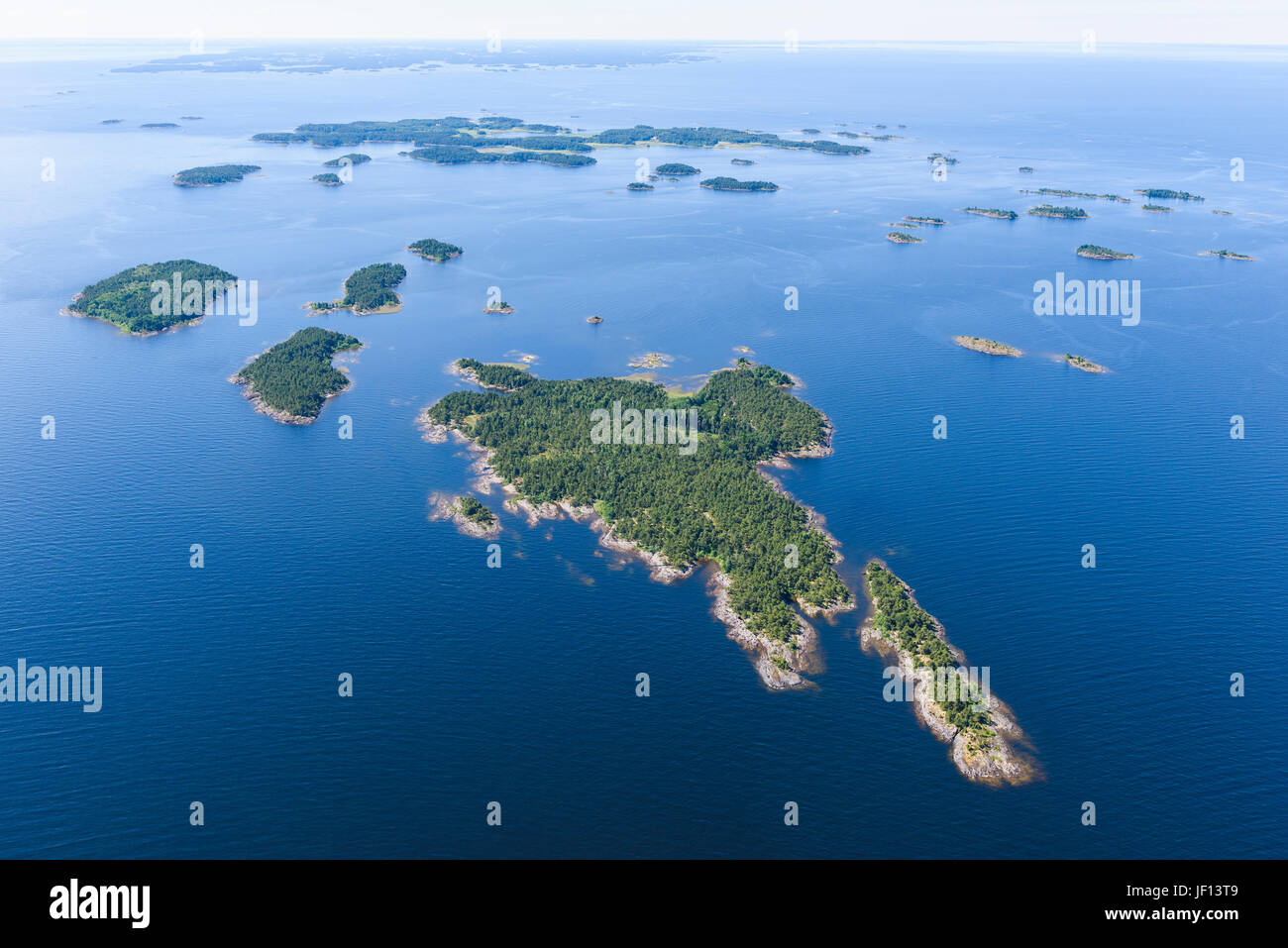 Aerial view of islands Stock Photo - Alamy