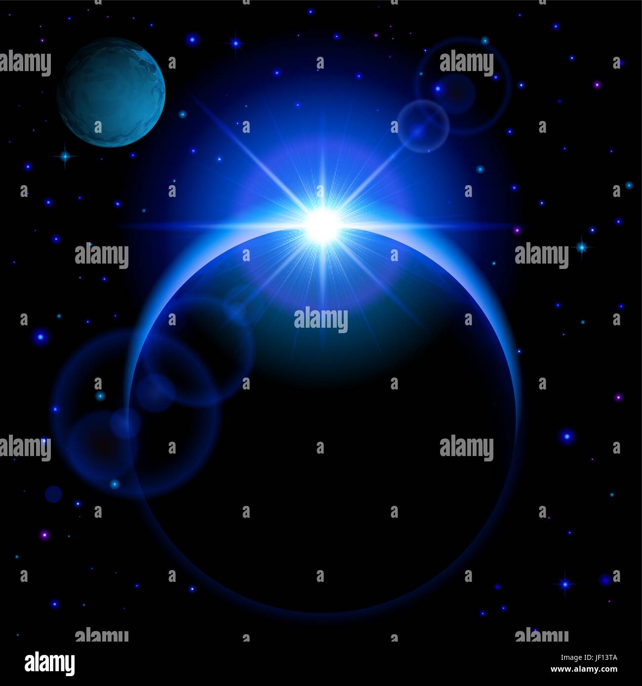 blue, space, universe, cosmos, night, nighttime, beam, contrast, black ...