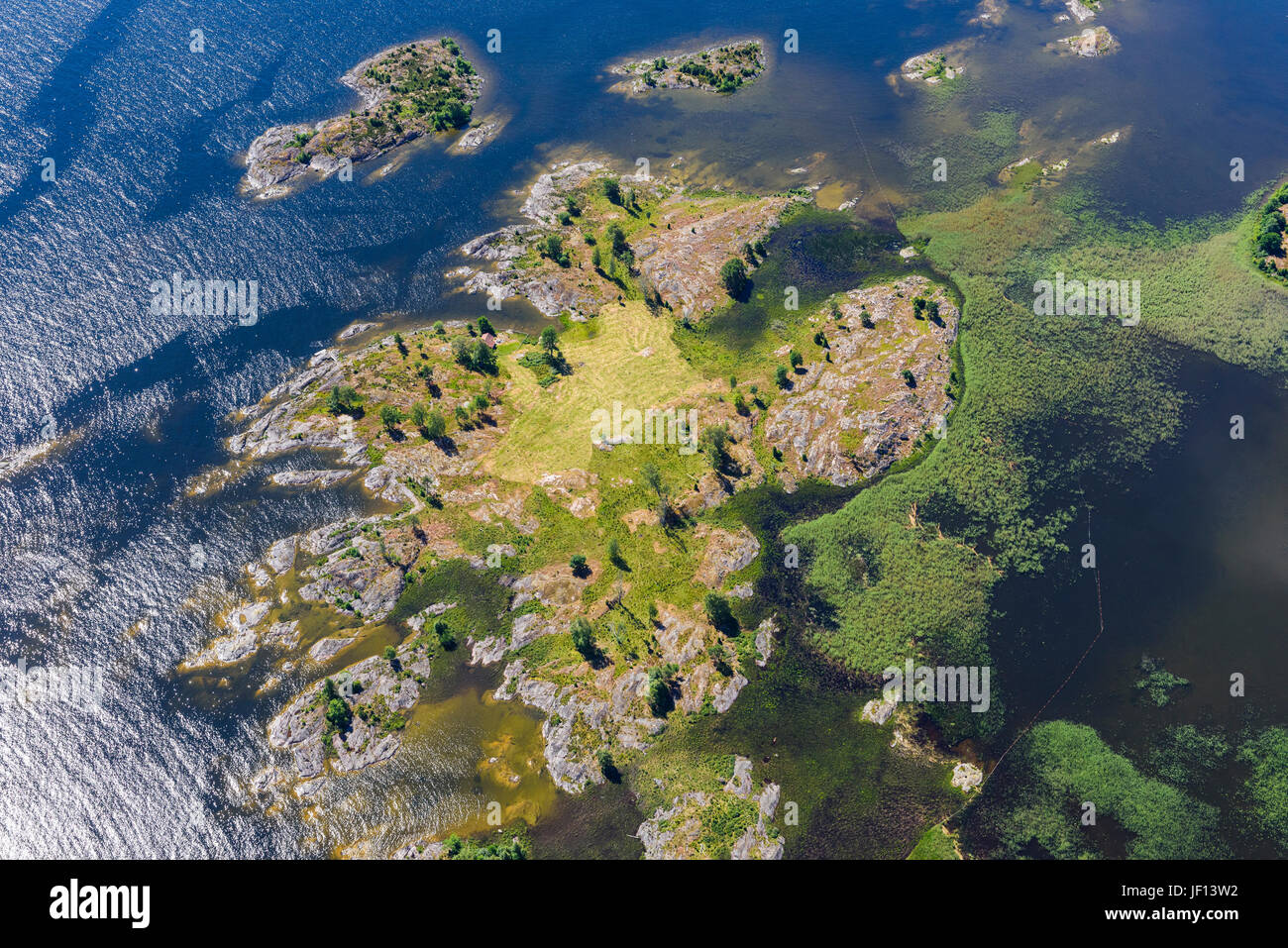 Aerial view of islands Stock Photo - Alamy