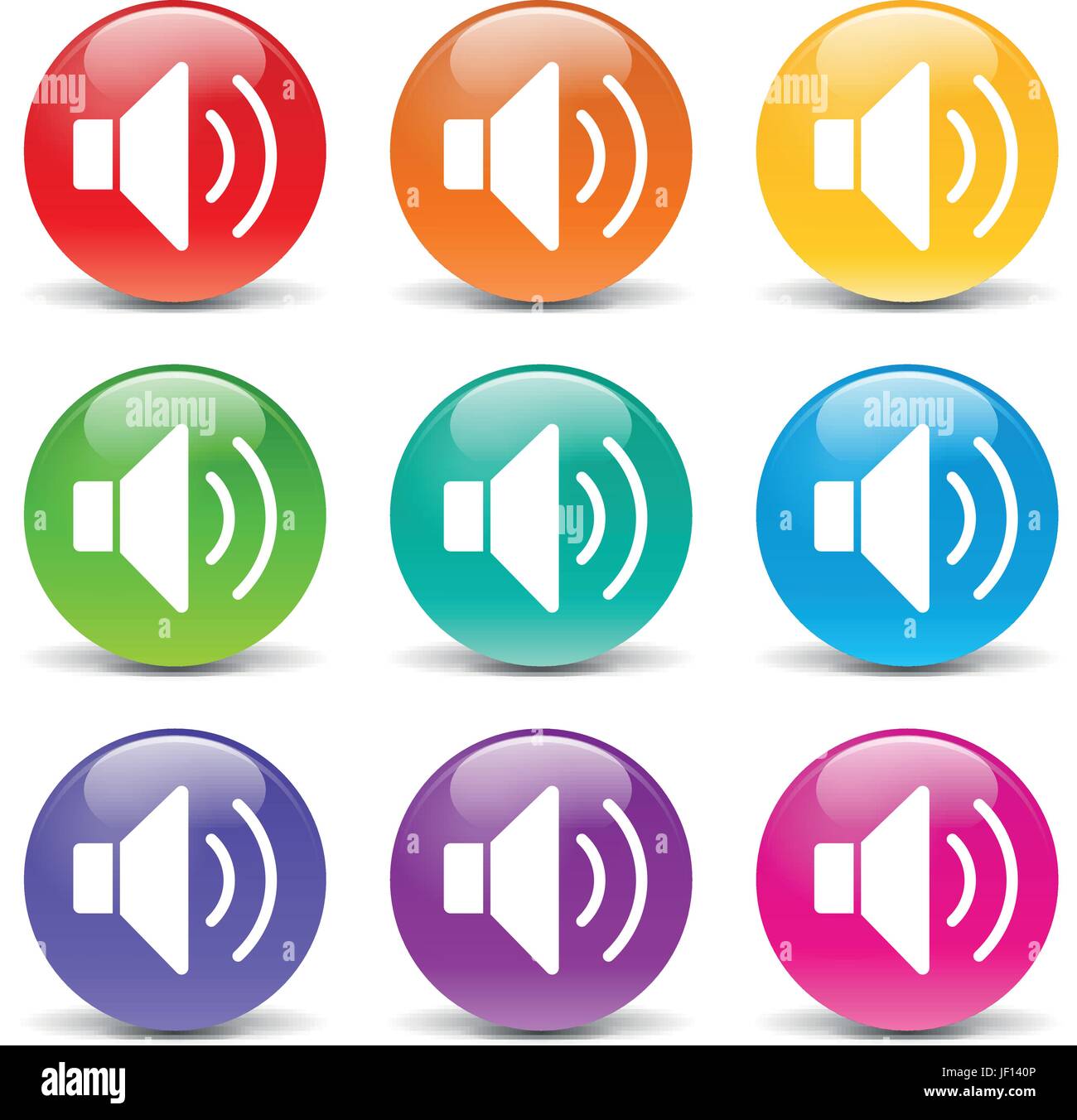 Sphere button sound set Stock Vector Images - Alamy