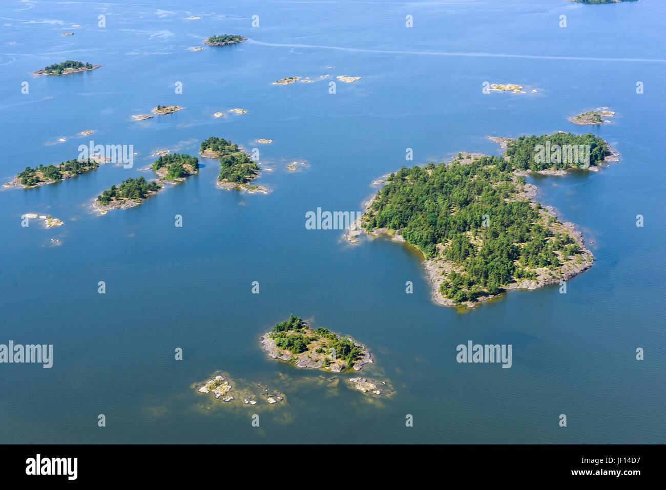 Aerial view of islands Stock Photo - Alamy