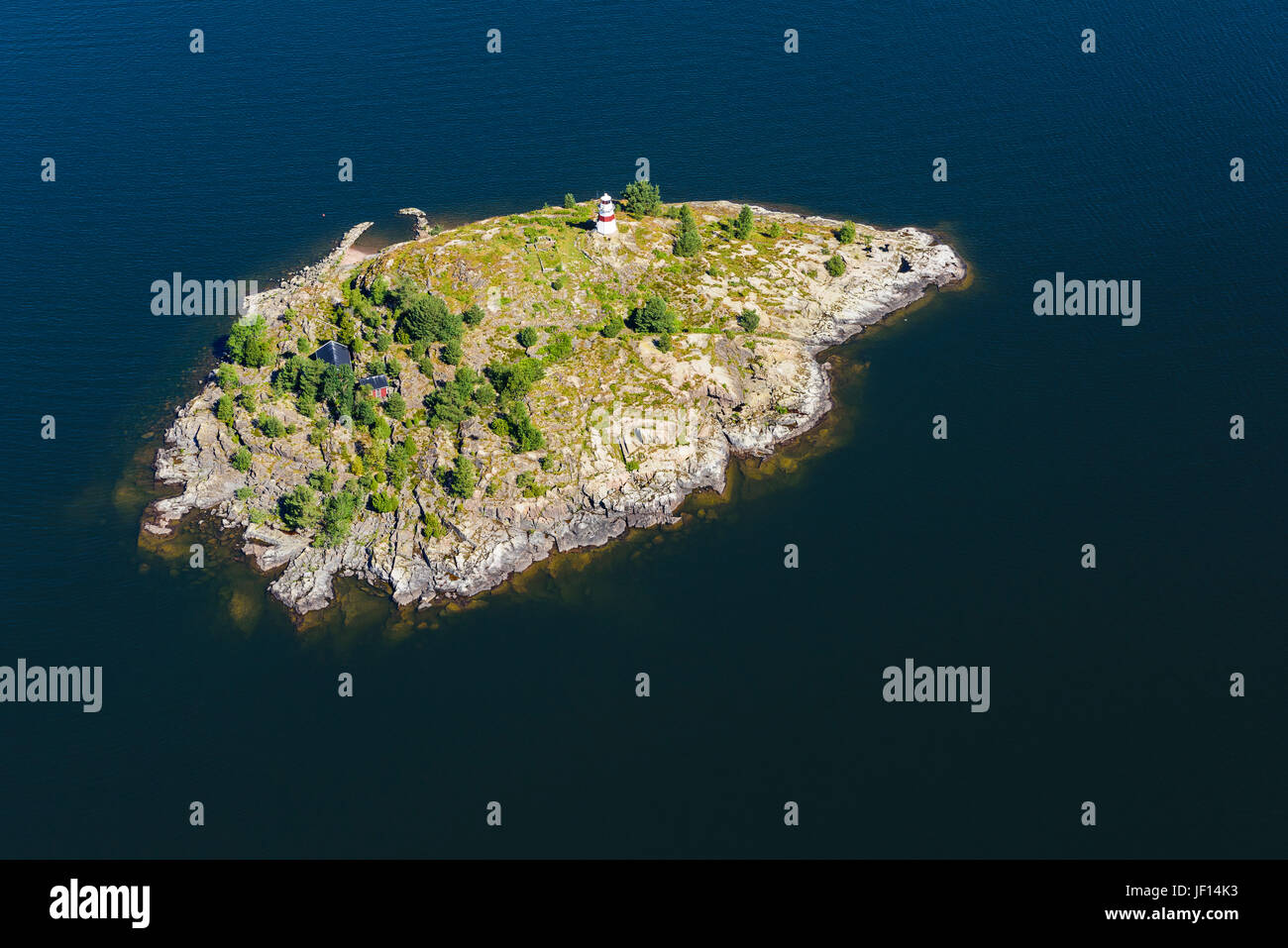 Aerial view of island Stock Photo - Alamy