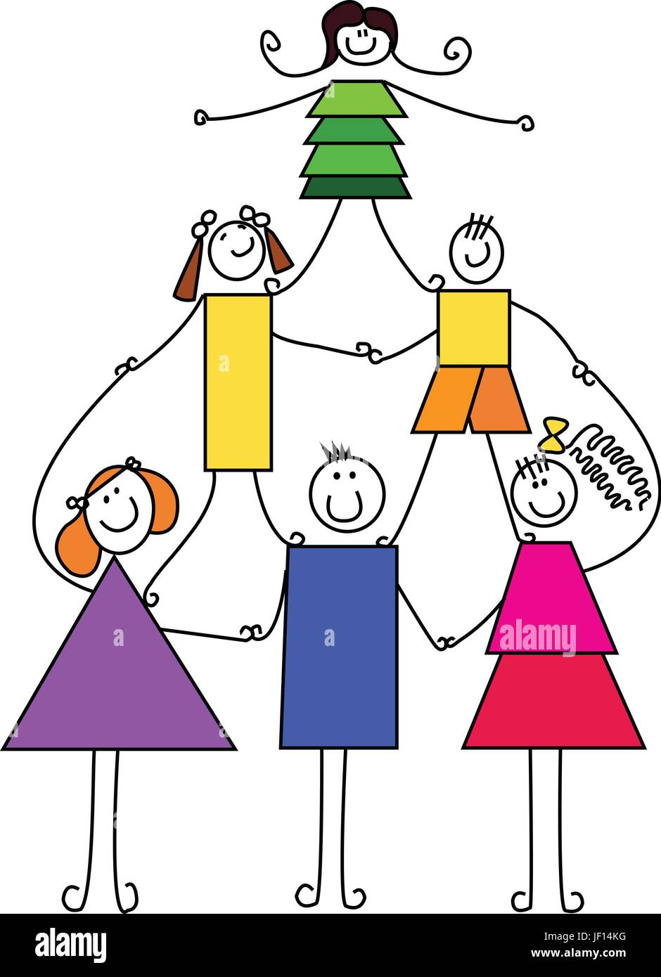 Humans in geometry Stock Vector Images - Alamy