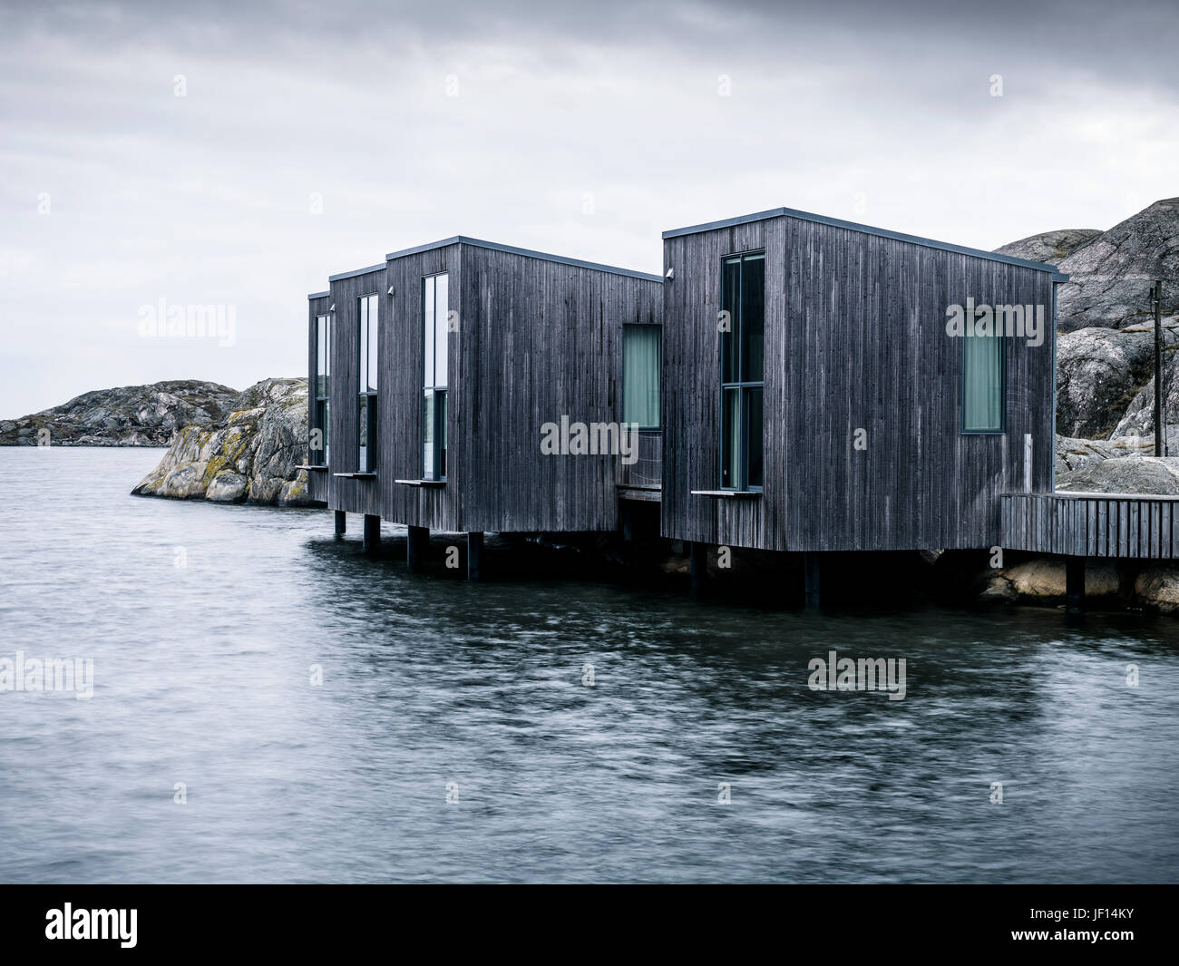Modern building at sea Stock Photo - Alamy