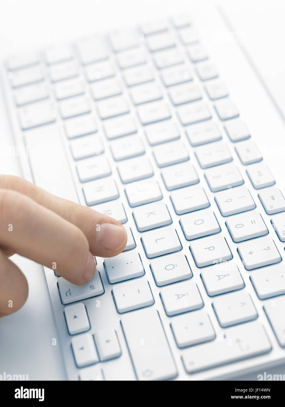 Hand typing, close-up Stock Photo - Alamy