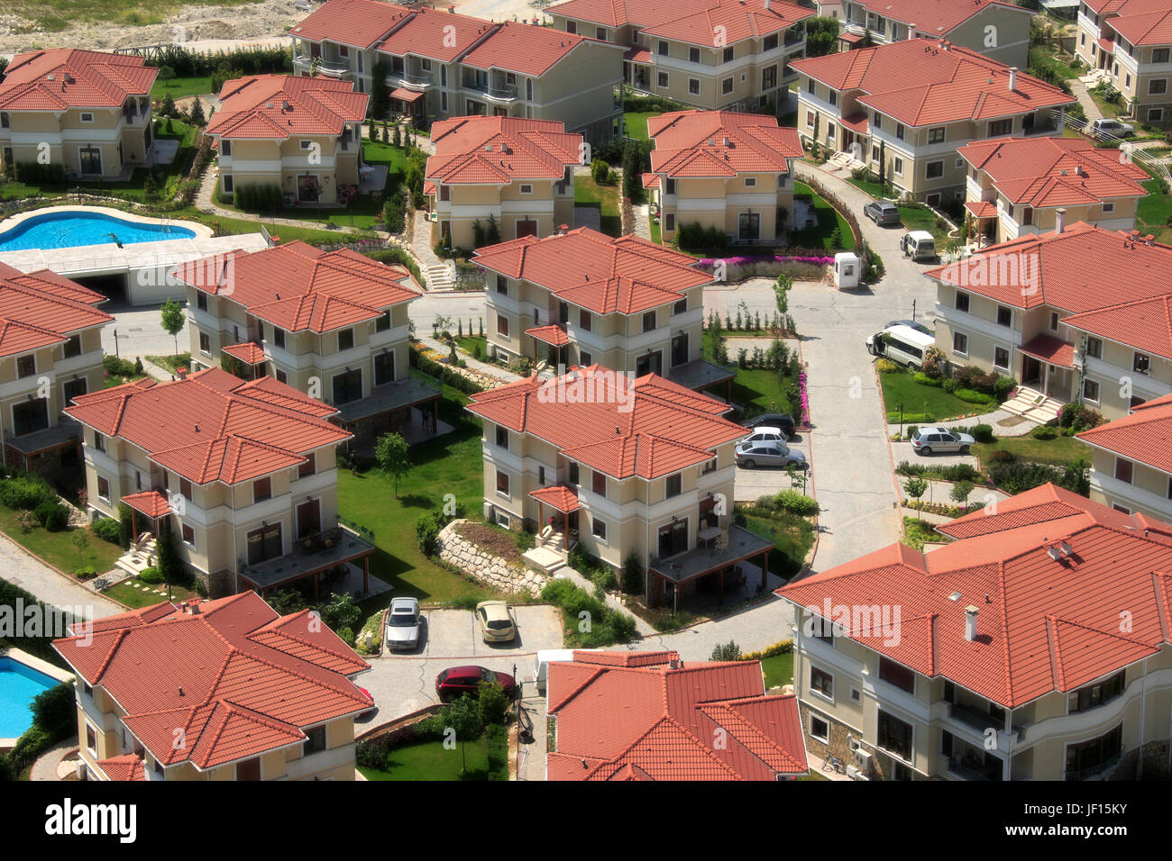 elevated view of residential area Stock Photo - Alamy