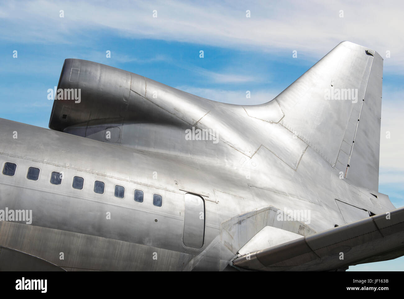 Rear view of old commercial airplane Stock Photo - Alamy