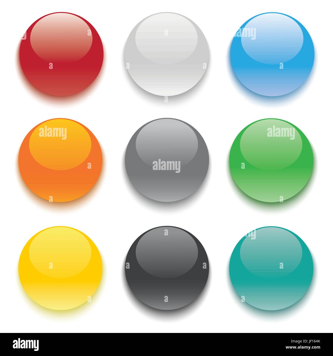 Nine black and white buttons hi-res stock photography and images - Alamy