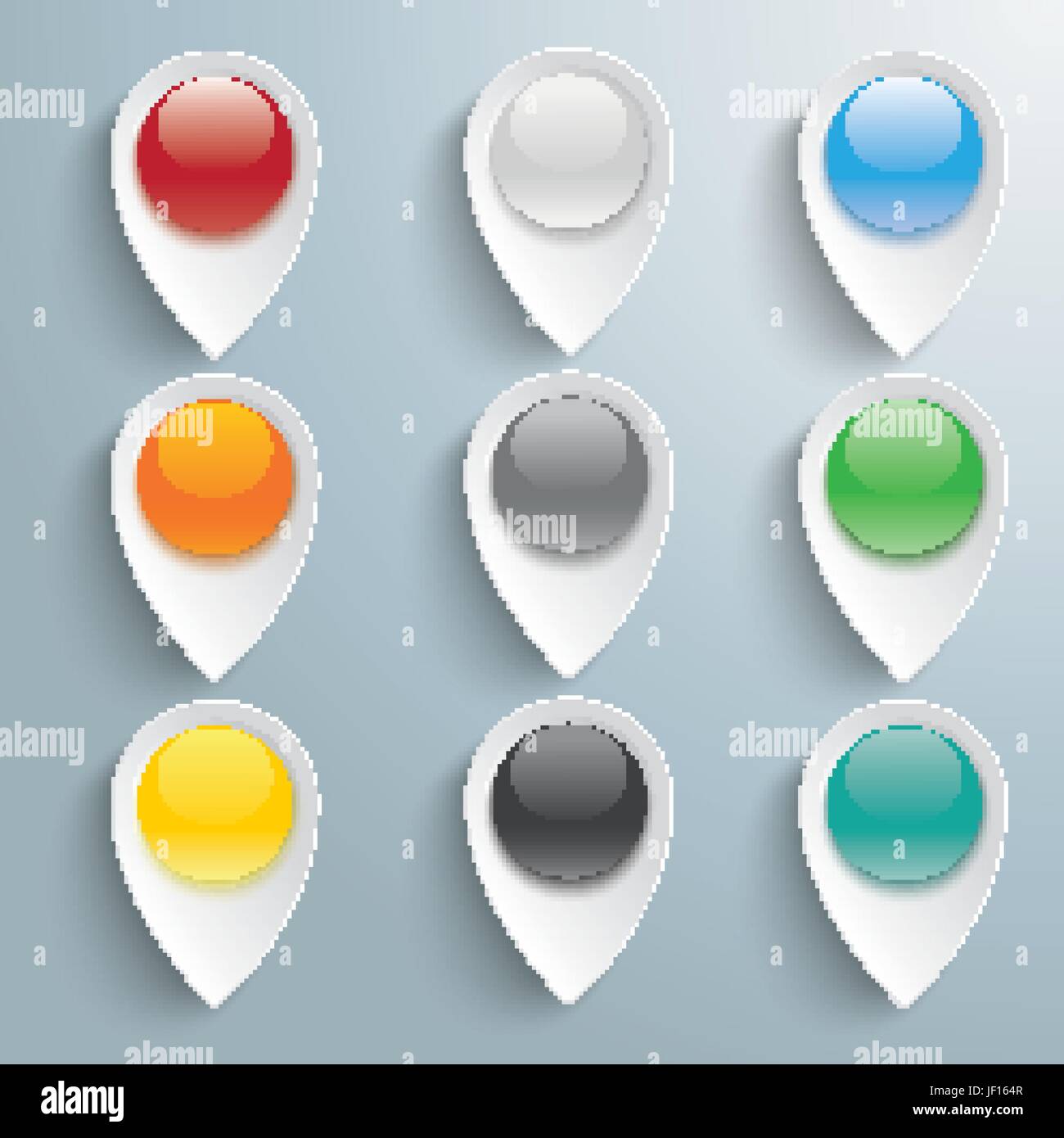 White round pin badge black background Stock Vector Images - Alamy