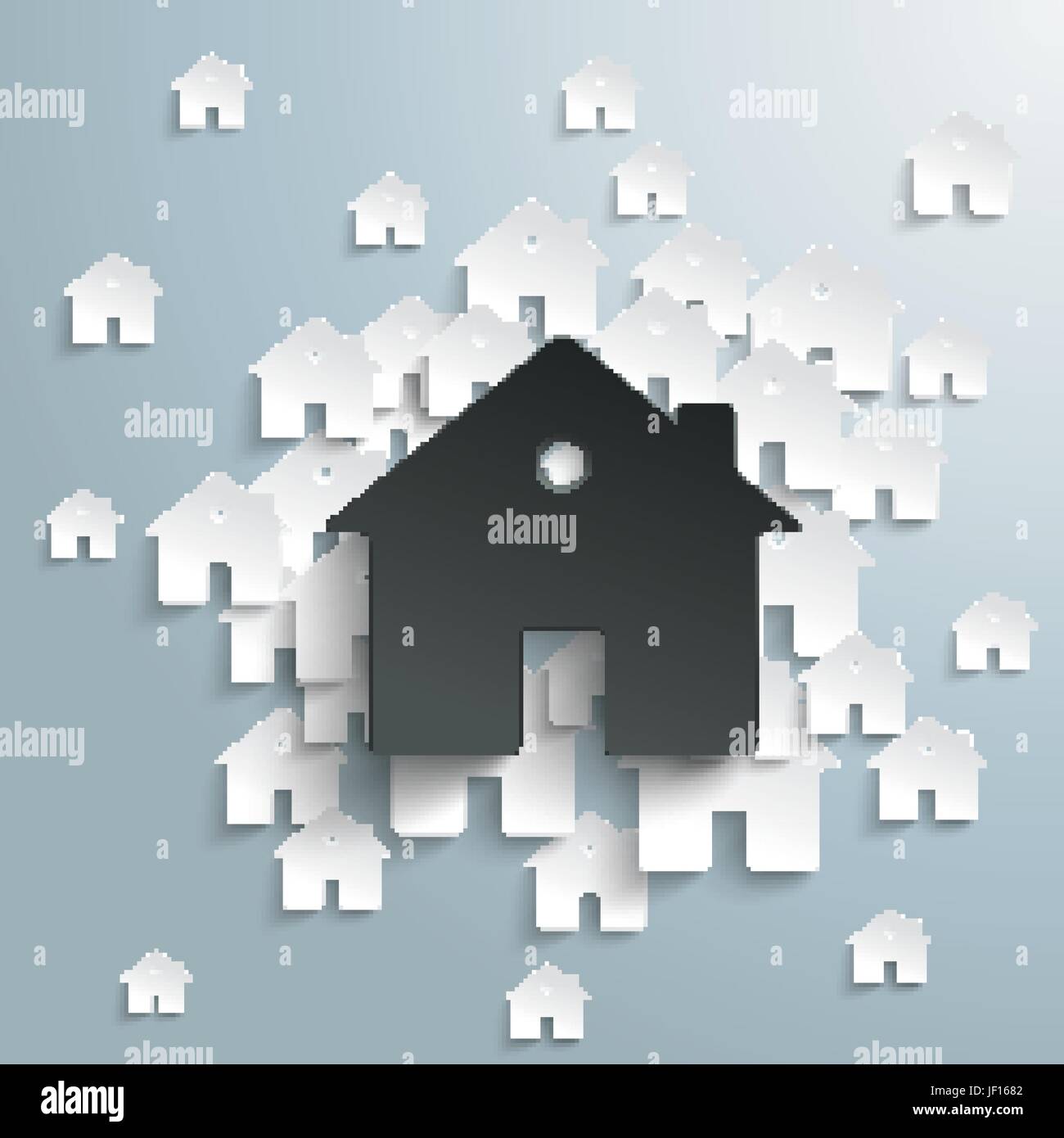 house, building, object, houses, composition, model, design, project ...