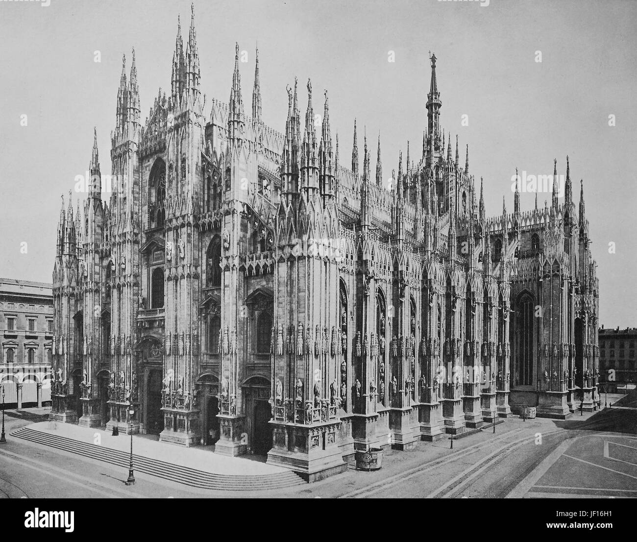 Historical photo of Milan Cathedral, Duomo di Milano, Italy, Digital ...