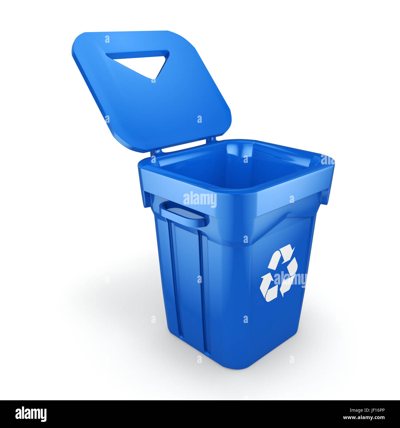 Blue Recycling Bin Stock Photo - Alamy