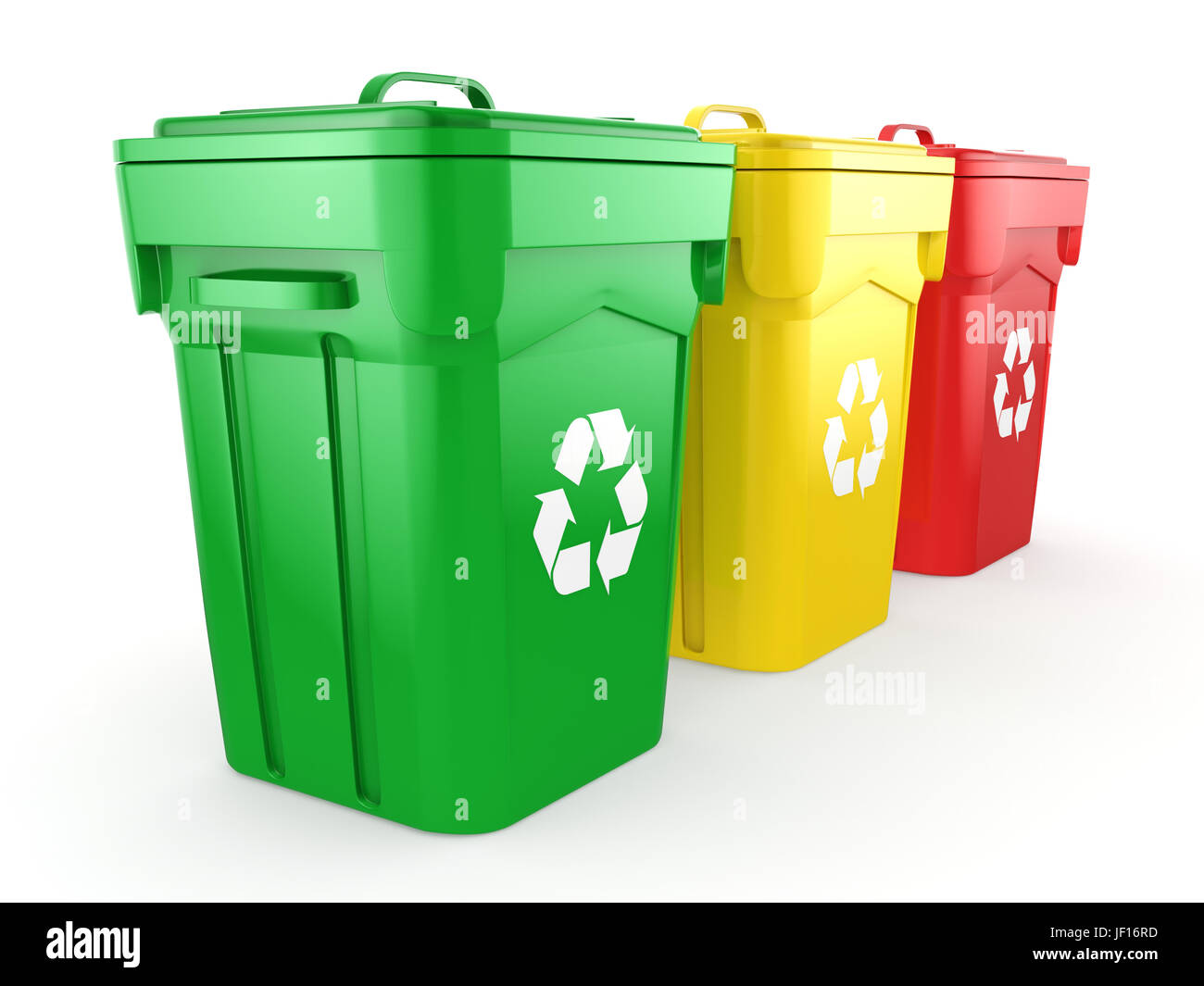 Recycling bins bin waste disposal environment Cut Out Stock Images ...