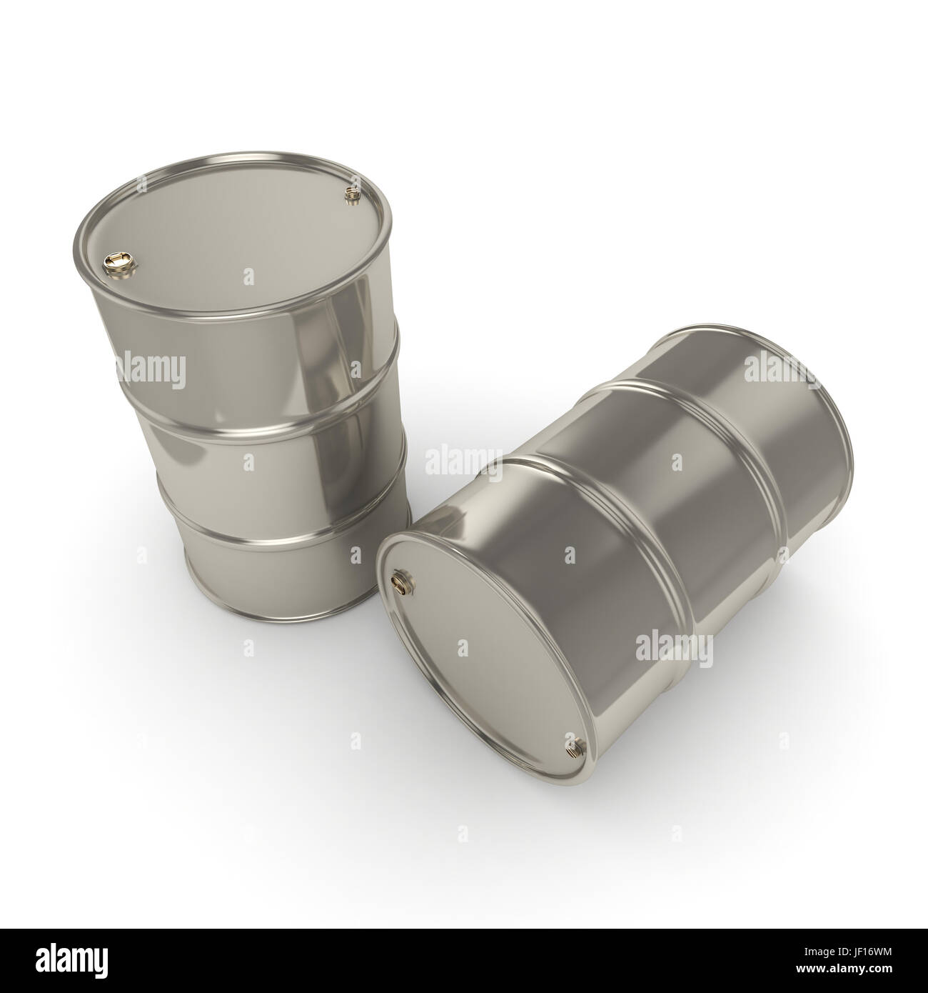 Many chrome barrels Stock Photo - Alamy