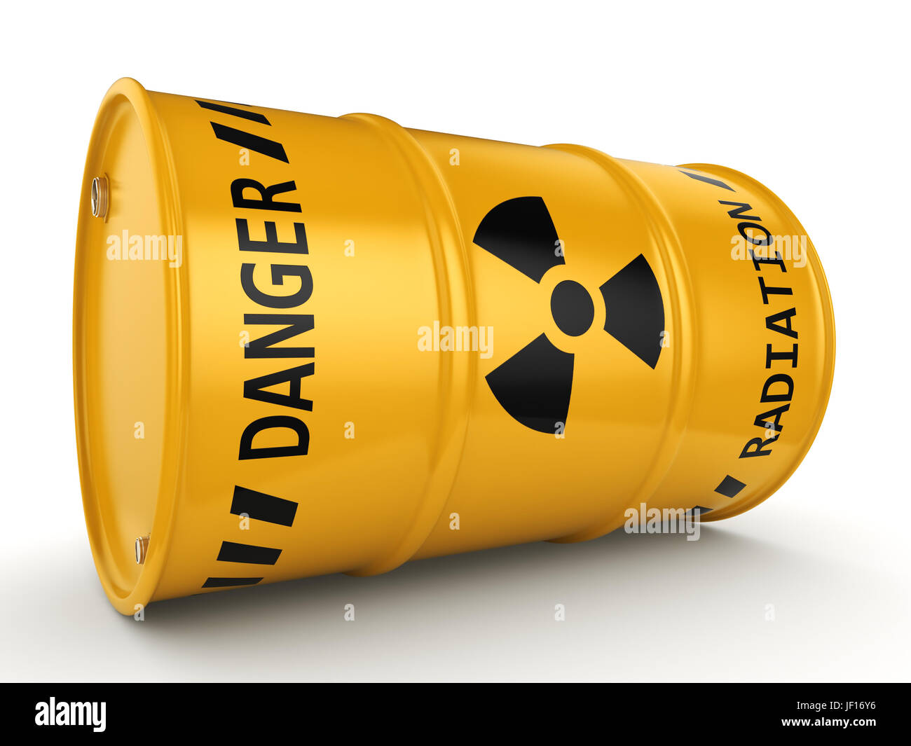 Yellow radioactive barrel Stock Photo - Alamy