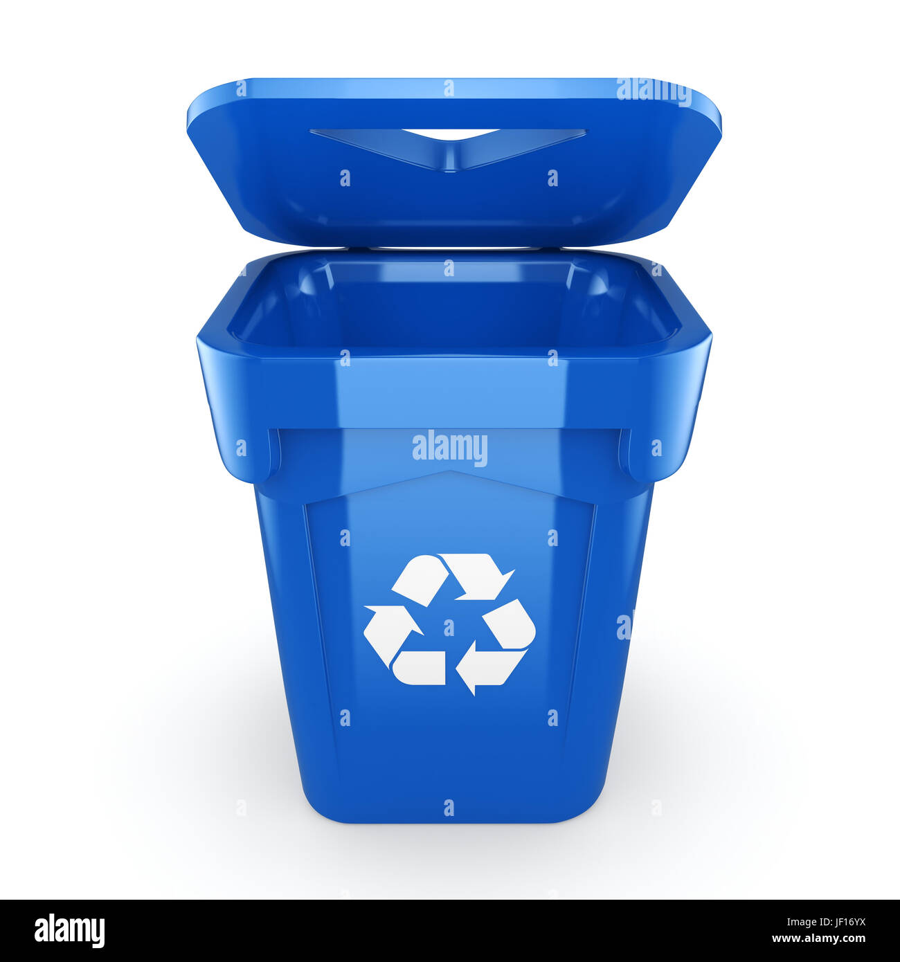 Blue Recycling Bin Stock Photo - Alamy