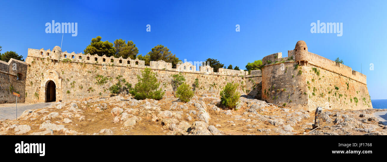 Rethymno Fortezza fortress panorama Stock Photo - Alamy