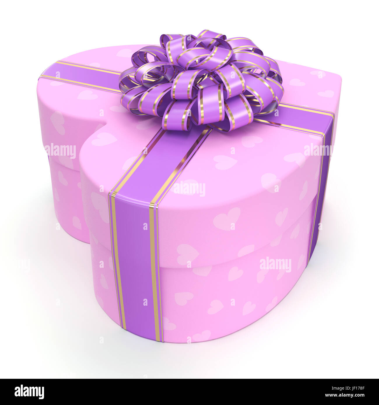 Pink box heart Stock Photo - Alamy