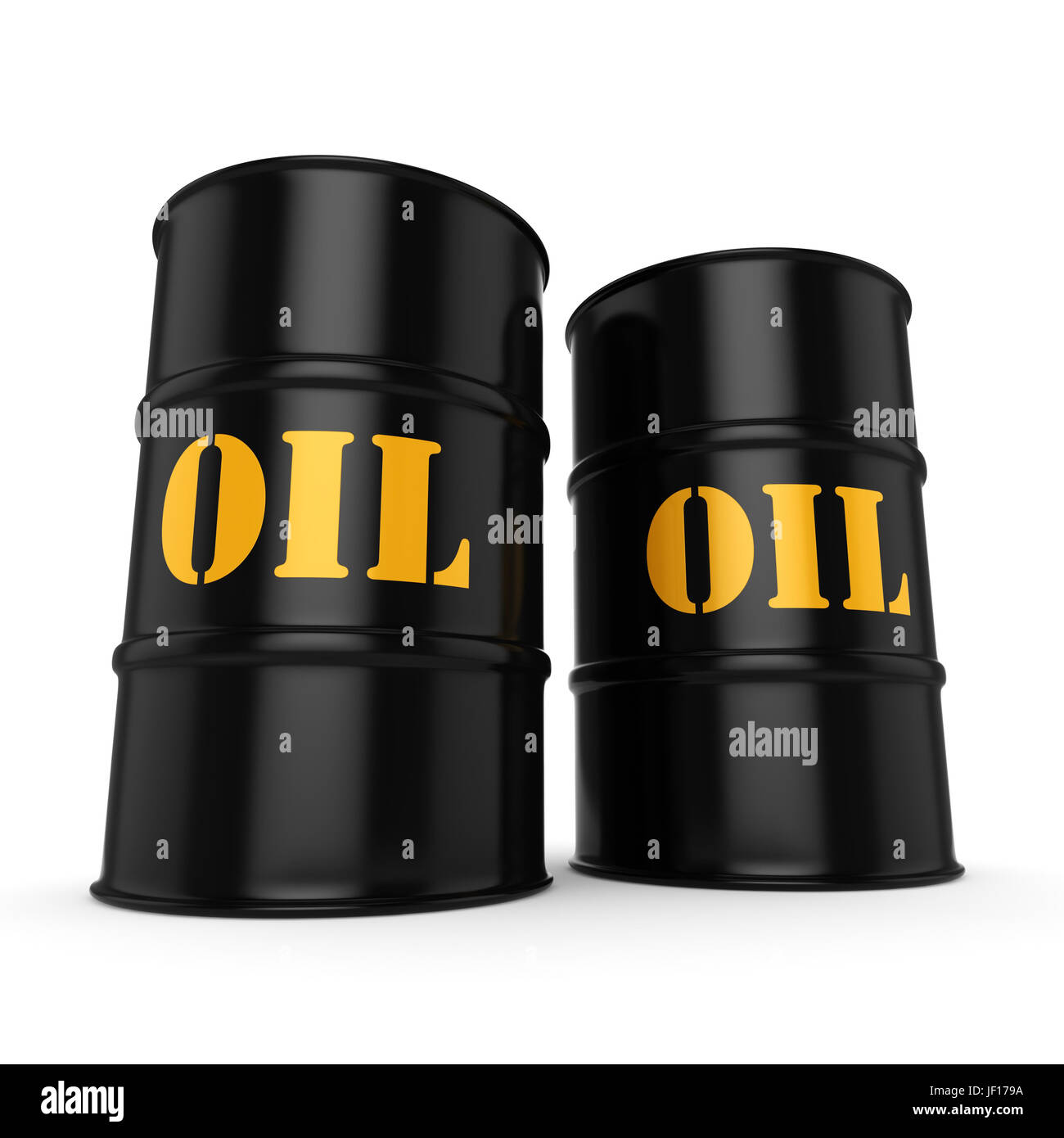 Black oil barrels Stock Photo - Alamy