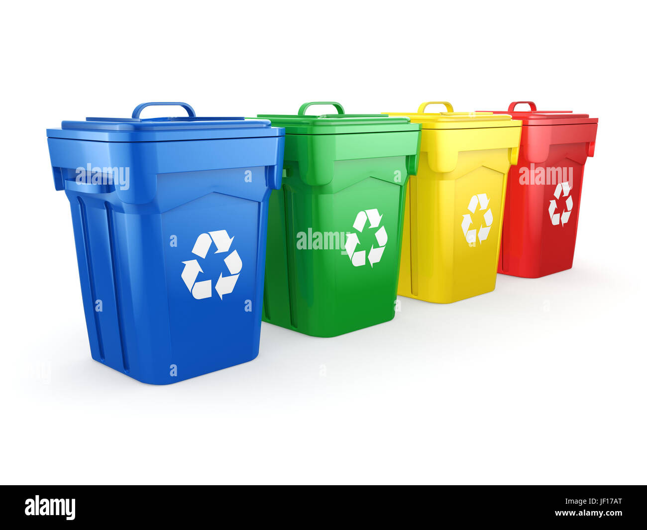 Multicolor Recycling Bins Stock Photo - Alamy
