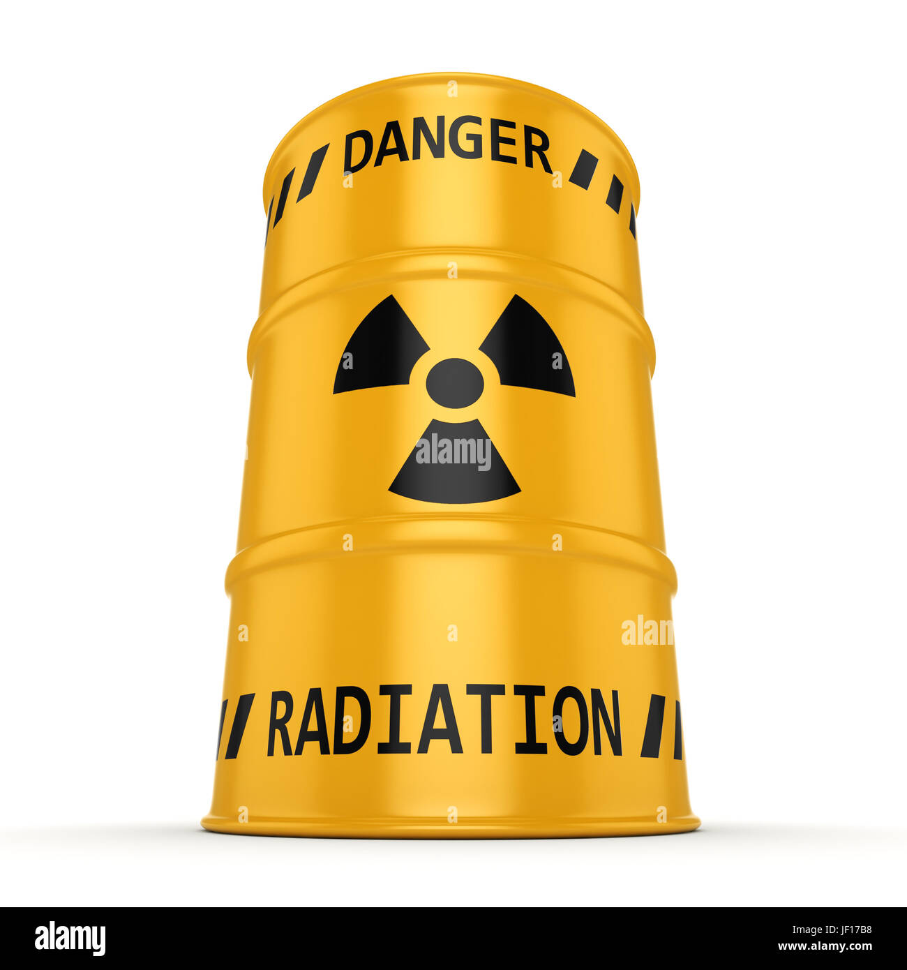 Yellow radioactive barrel Stock Photo - Alamy