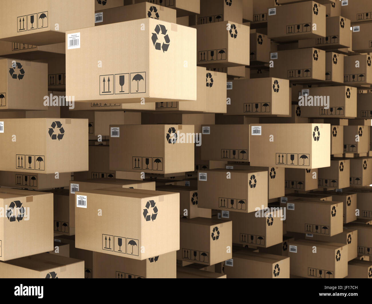 3D rendering cardboard box Stock Photo - Alamy