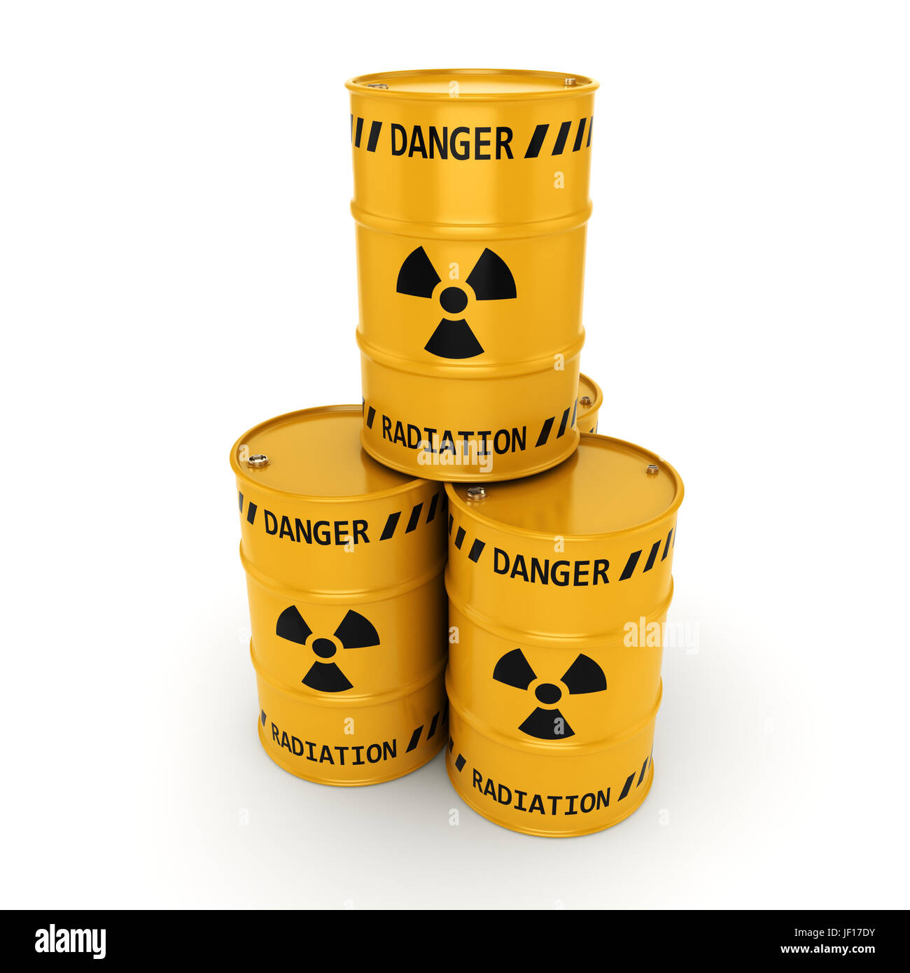 Yellow radioactive barrels Stock Photo - Alamy