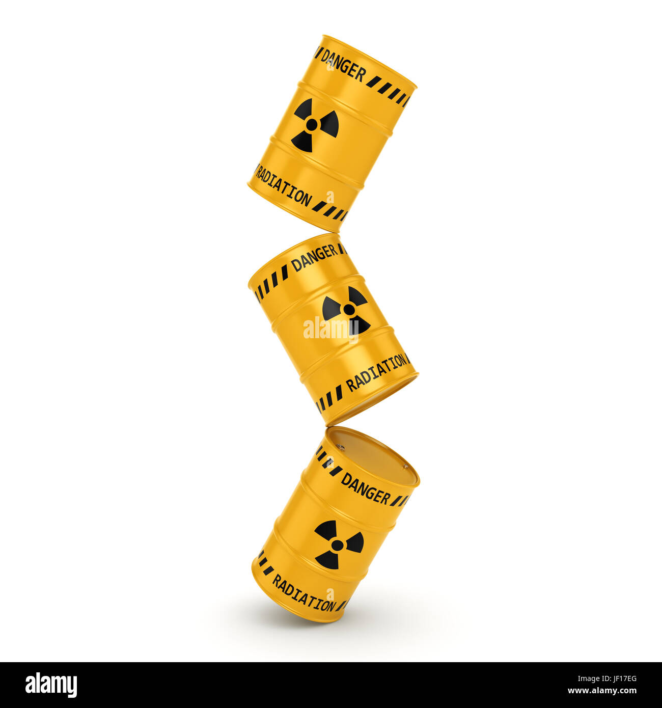 Yellow radioactive barrels Stock Photo - Alamy