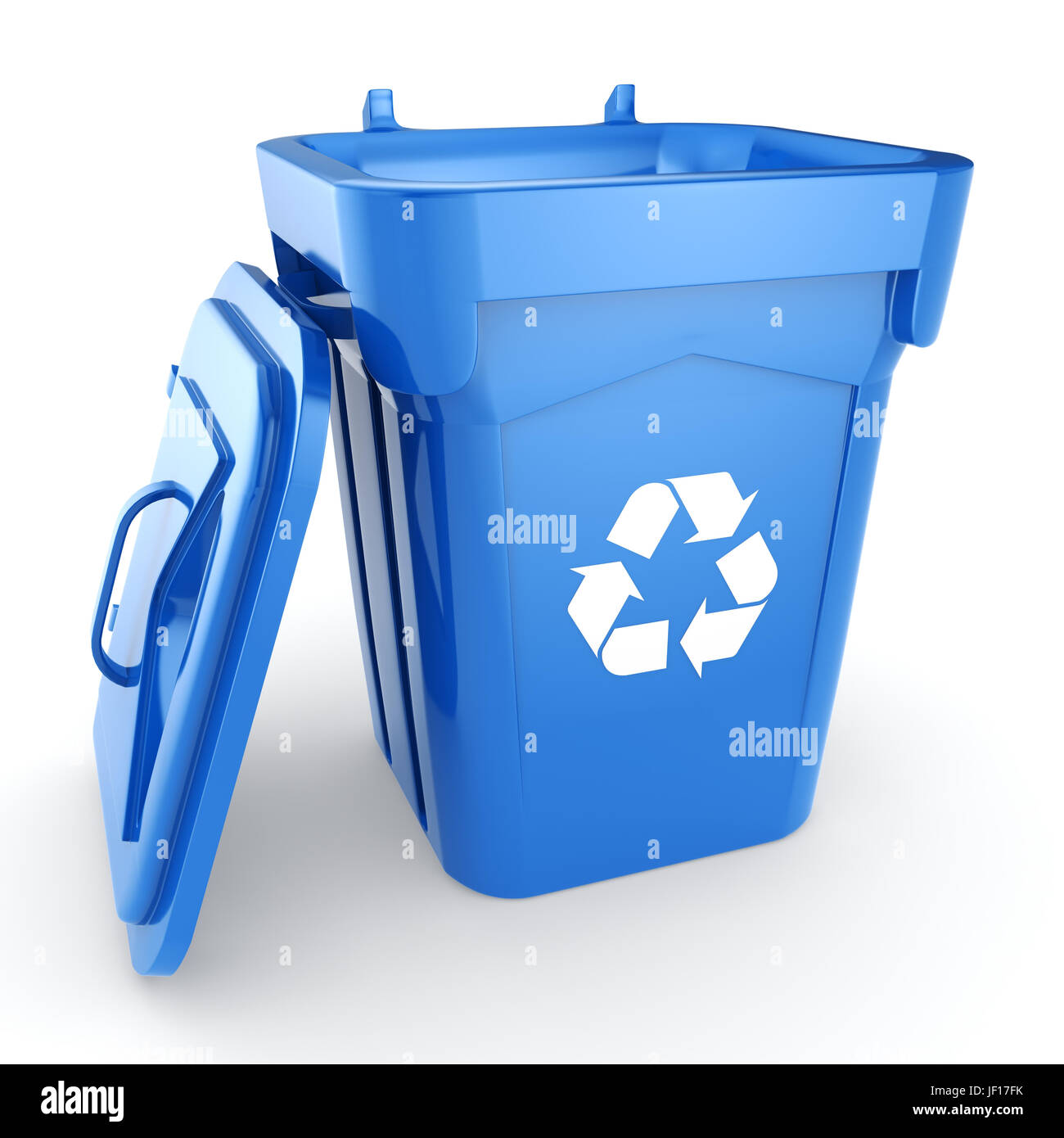 Blue Recycling Bin Stock Photo - Alamy