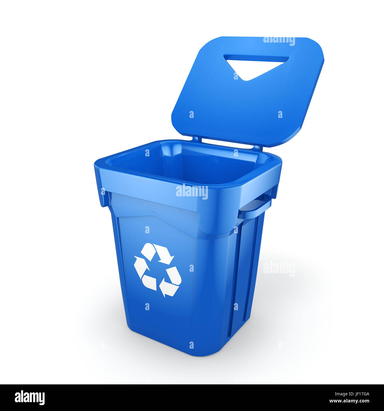 Blue Recycling Bin Stock Photo - Alamy