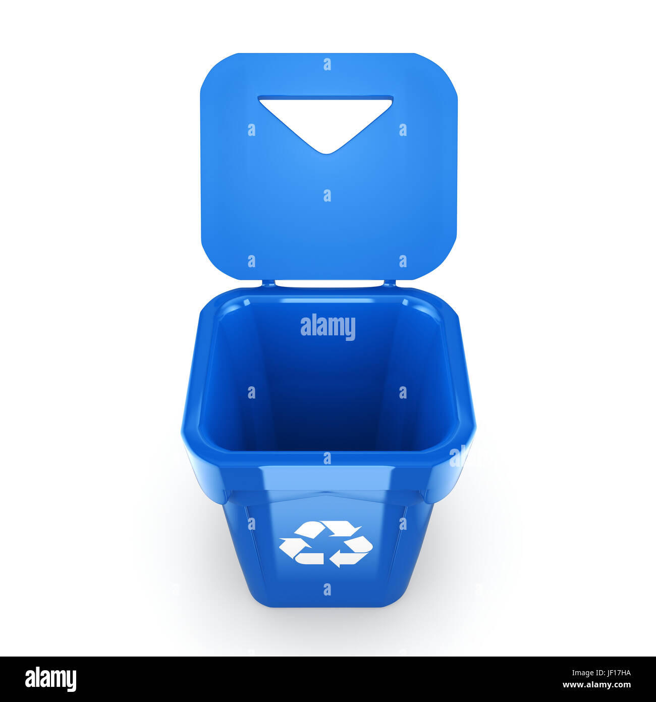 Blue Recycling Bin Stock Photo - Alamy