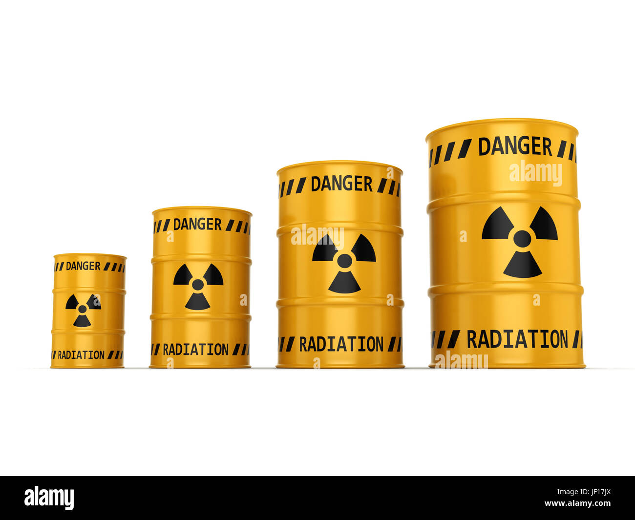 Yellow radioactive barrels Stock Photo - Alamy