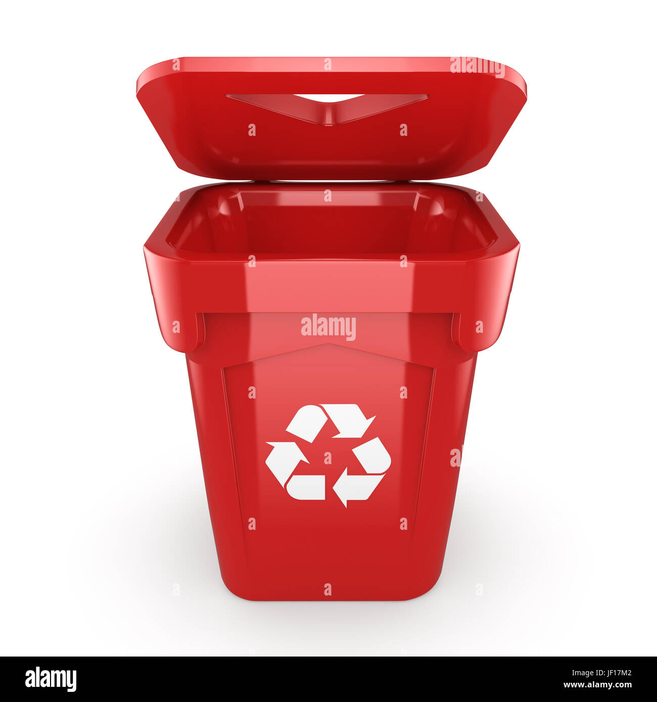Red Recycling Bin Stock Photo - Alamy
