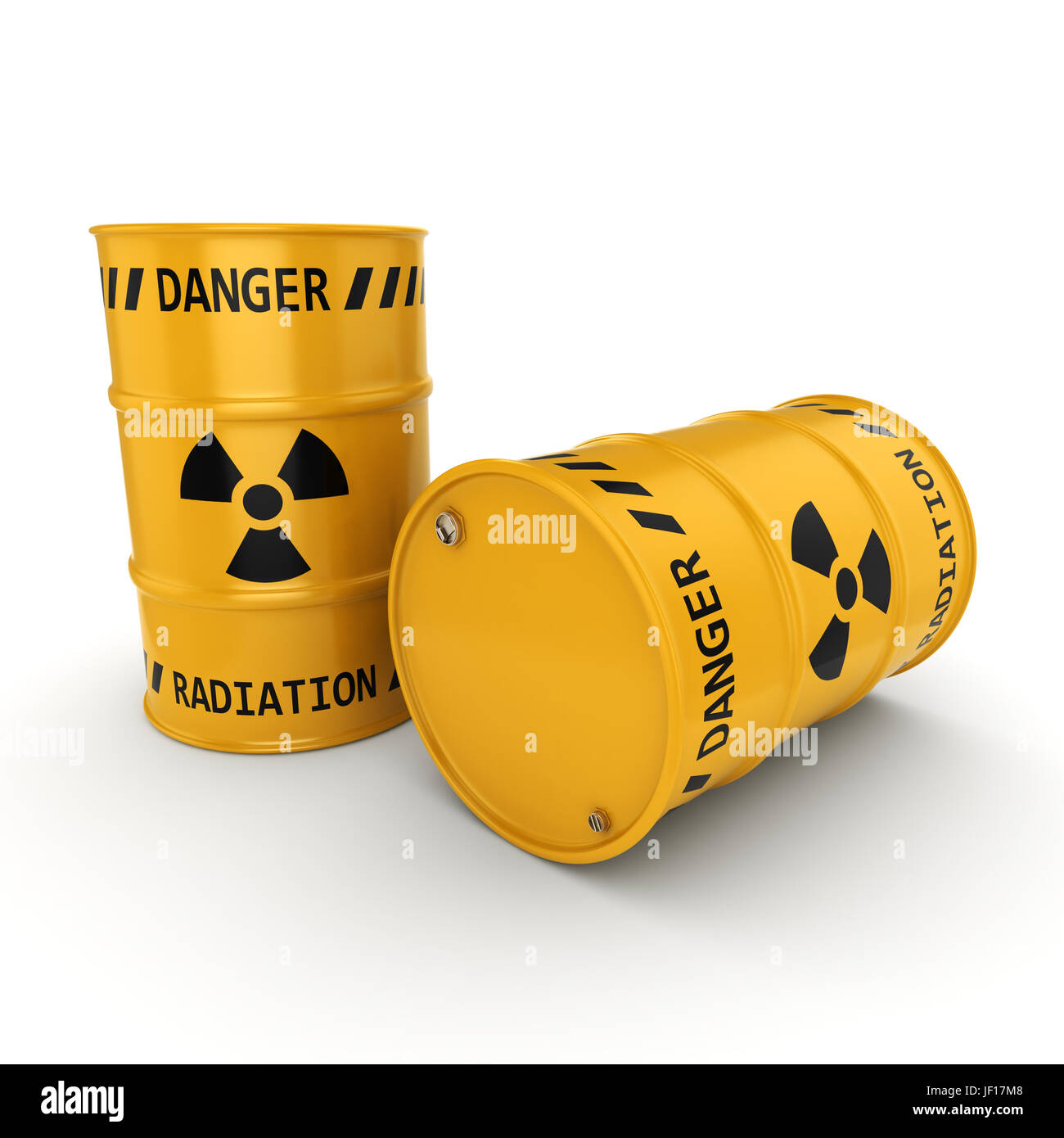 Yellow radioactive barrels Stock Photo - Alamy