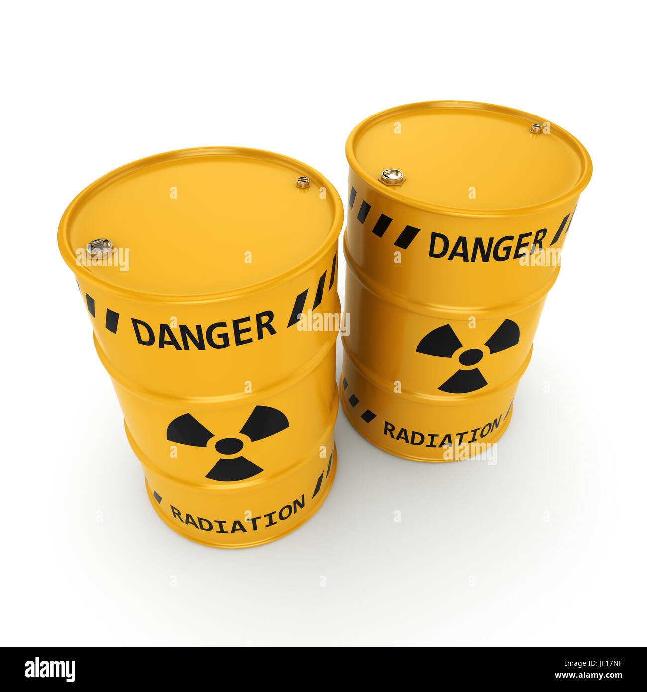 Yellow radioactive barrels Stock Photo - Alamy
