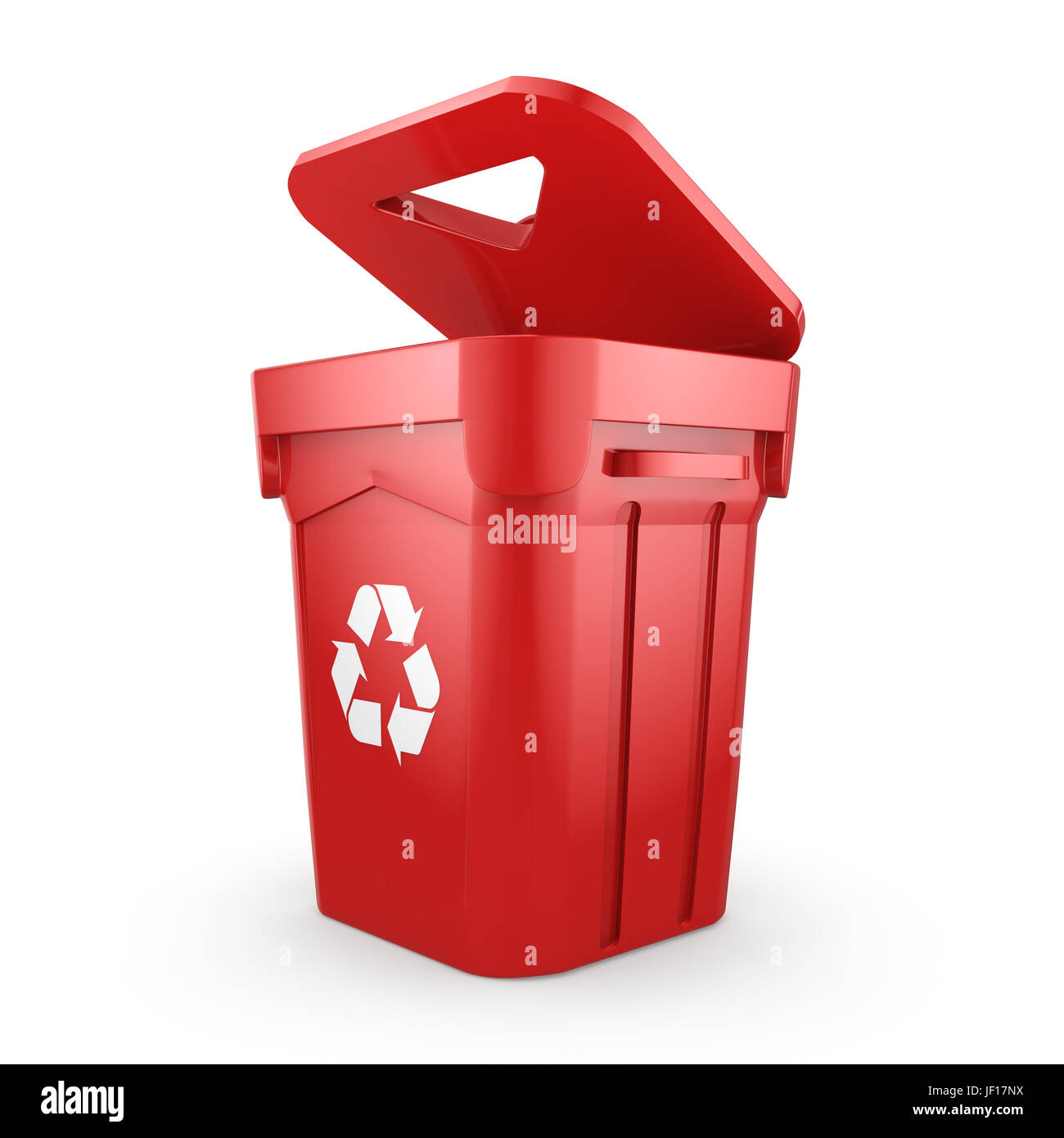 Red Recycling Bin Stock Photo - Alamy