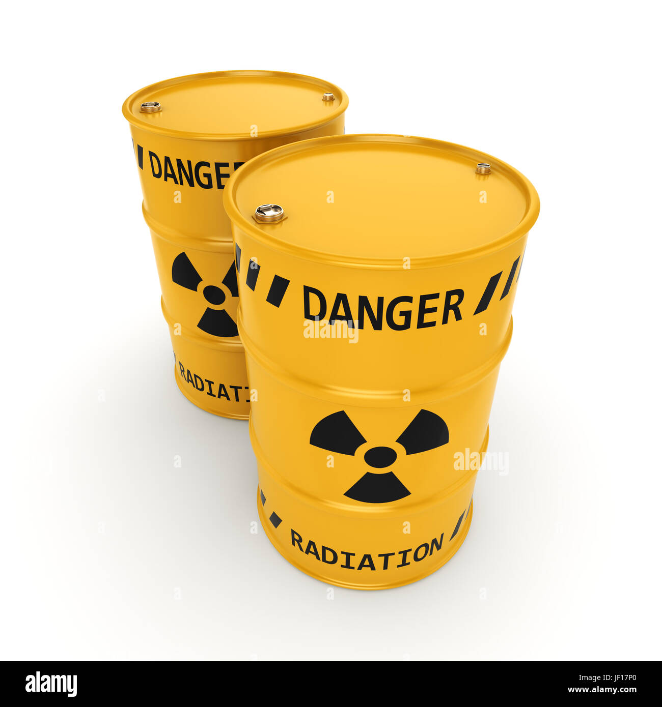 Yellow radioactive barrels Stock Photo - Alamy