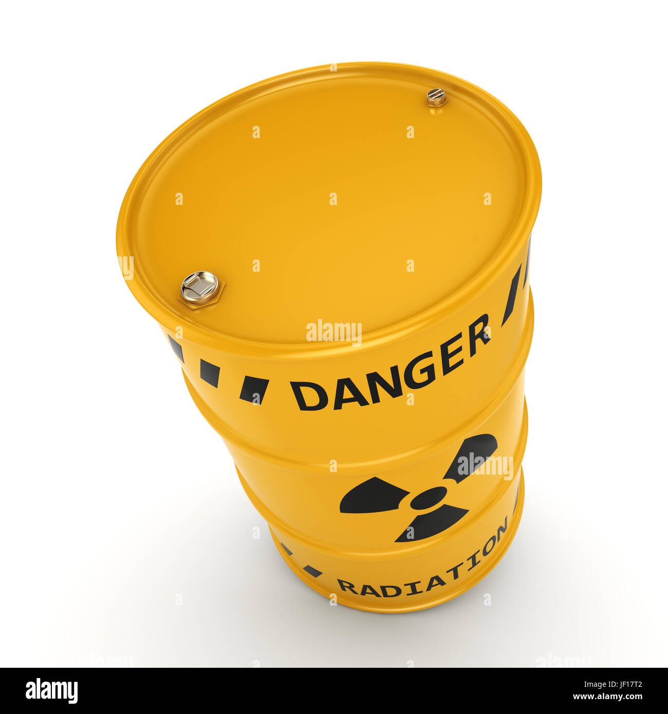 Yellow radioactive barrel Stock Photo - Alamy