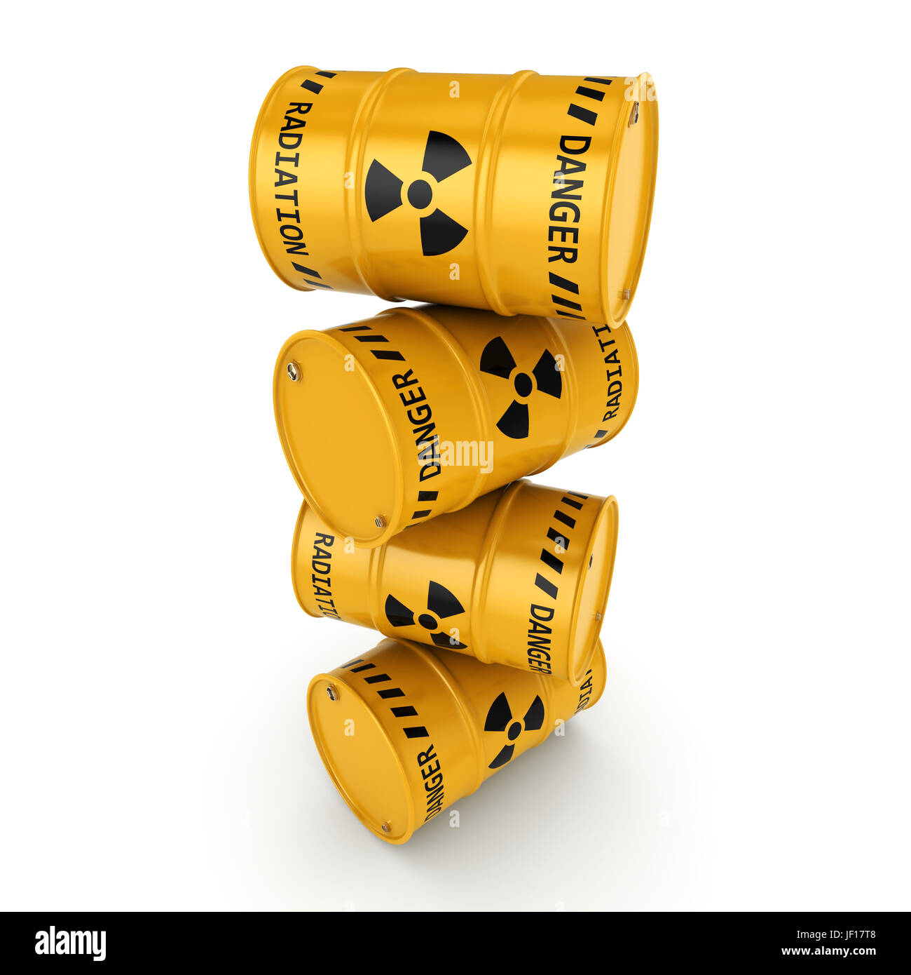 Yellow radioactive barrels Stock Photo - Alamy