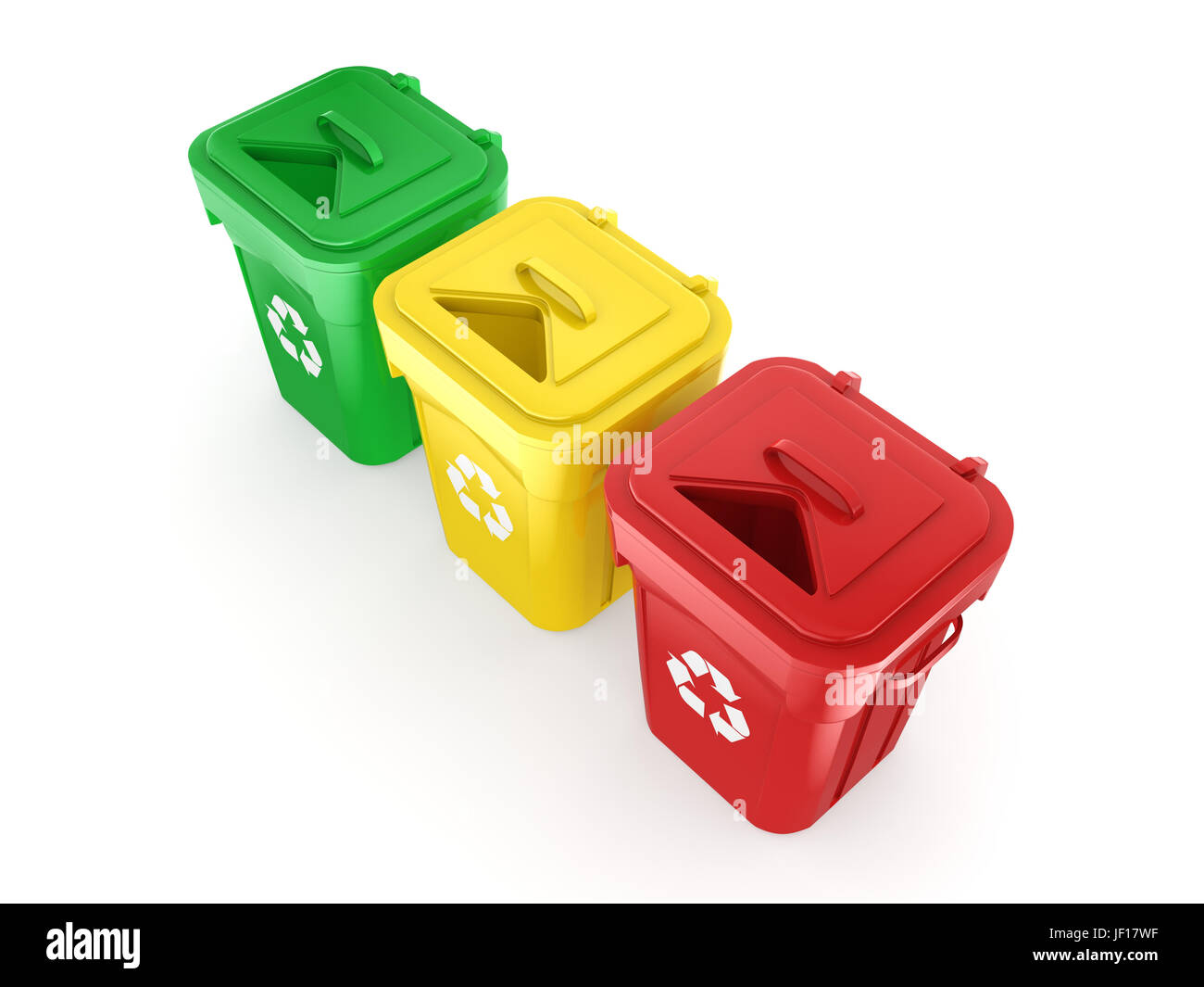 Recycling bins Cut Out Stock Images & Pictures - Alamy