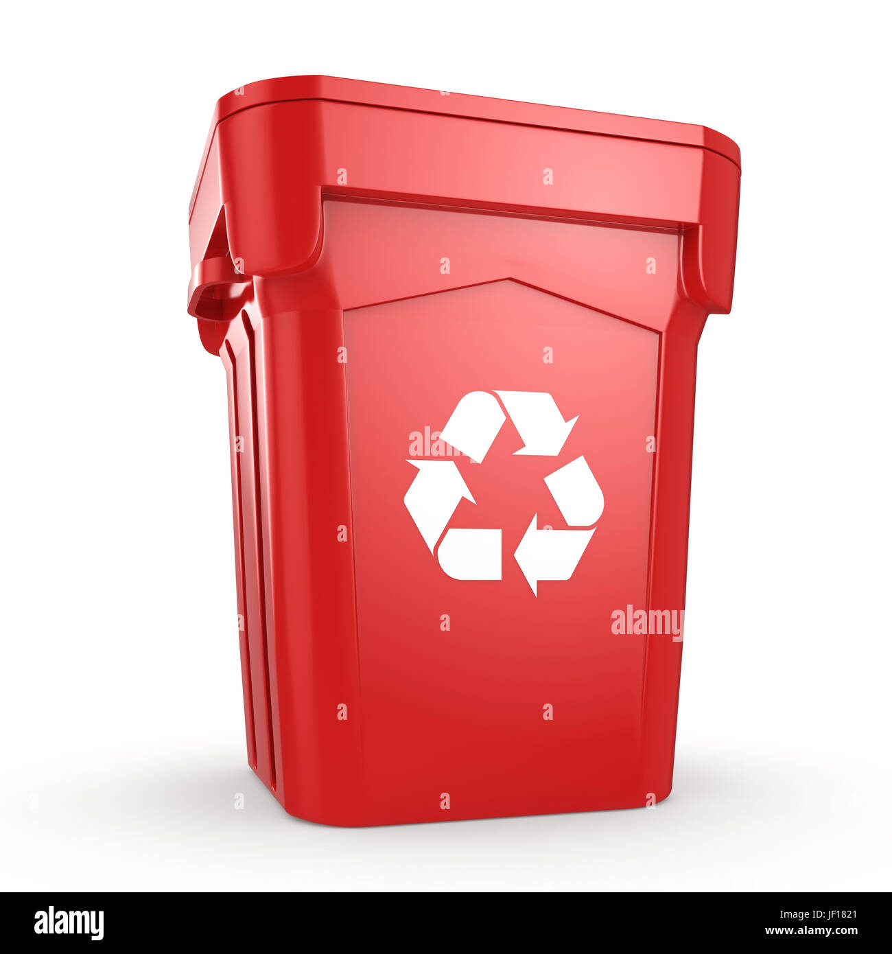 Red Recycling Bin Stock Photo - Alamy