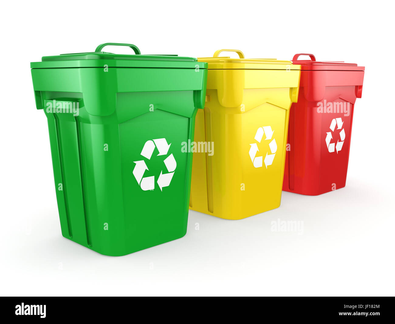 Multicolor Recycling Bins Stock Photo - Alamy