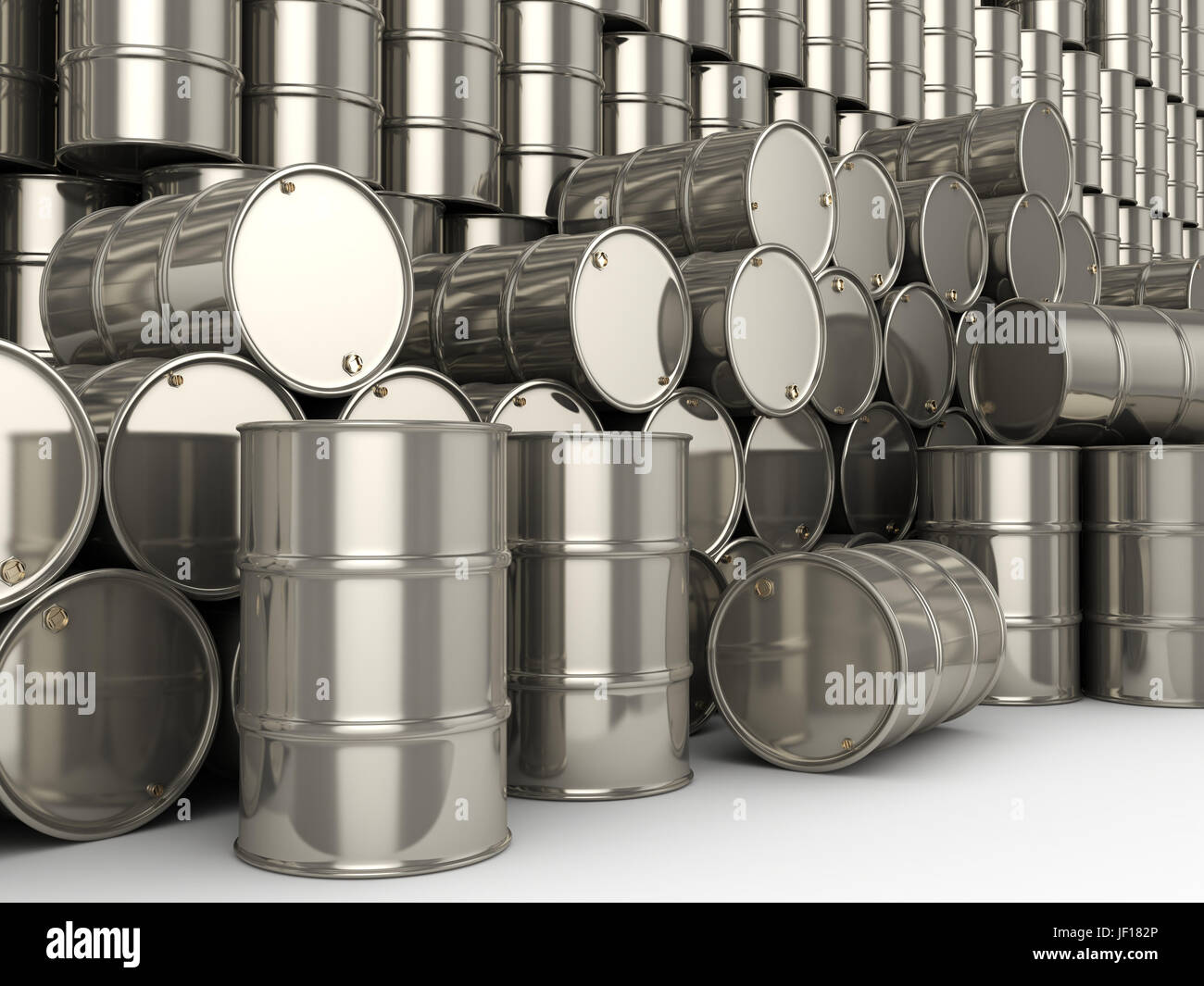 Set chrome barrels Stock Photo - Alamy