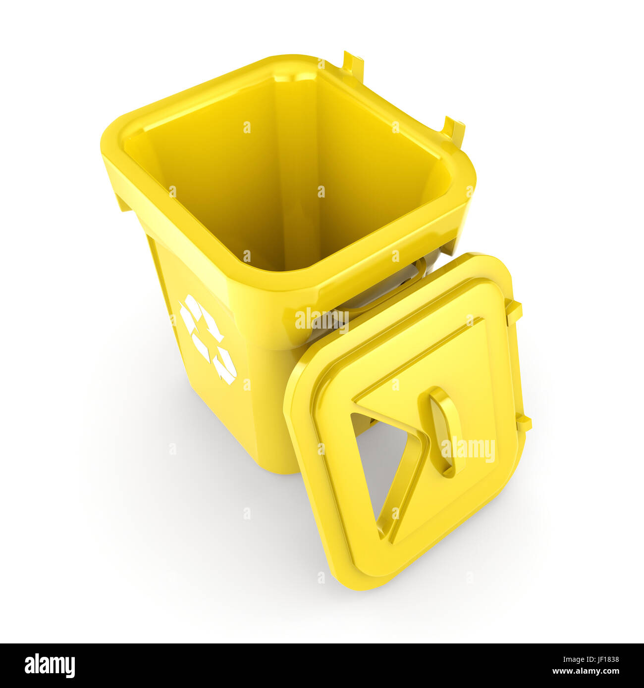 Yellow Recycling Bin Stock Photo - Alamy