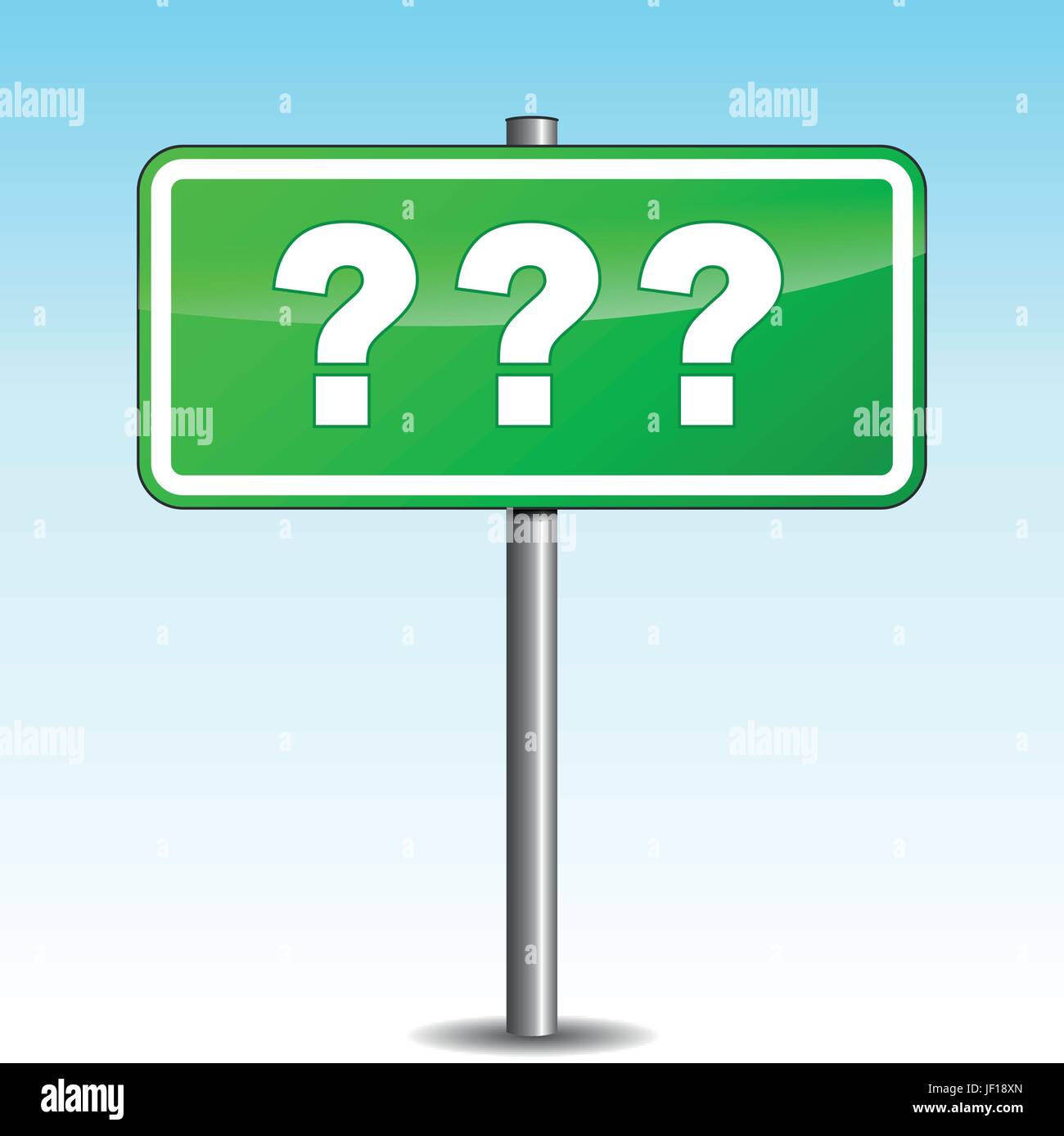 Question Mark Street Sign Stock Vector Images - Alamy